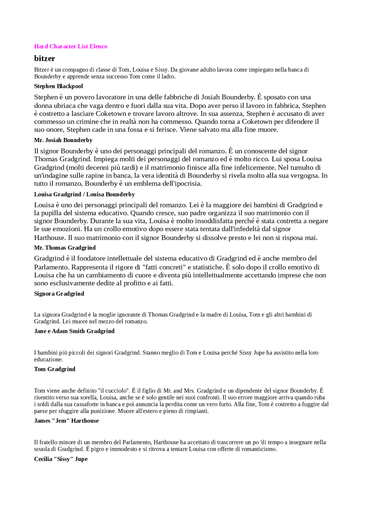 Tempi difficili Riassunto per esame Bertinetti - Docsity