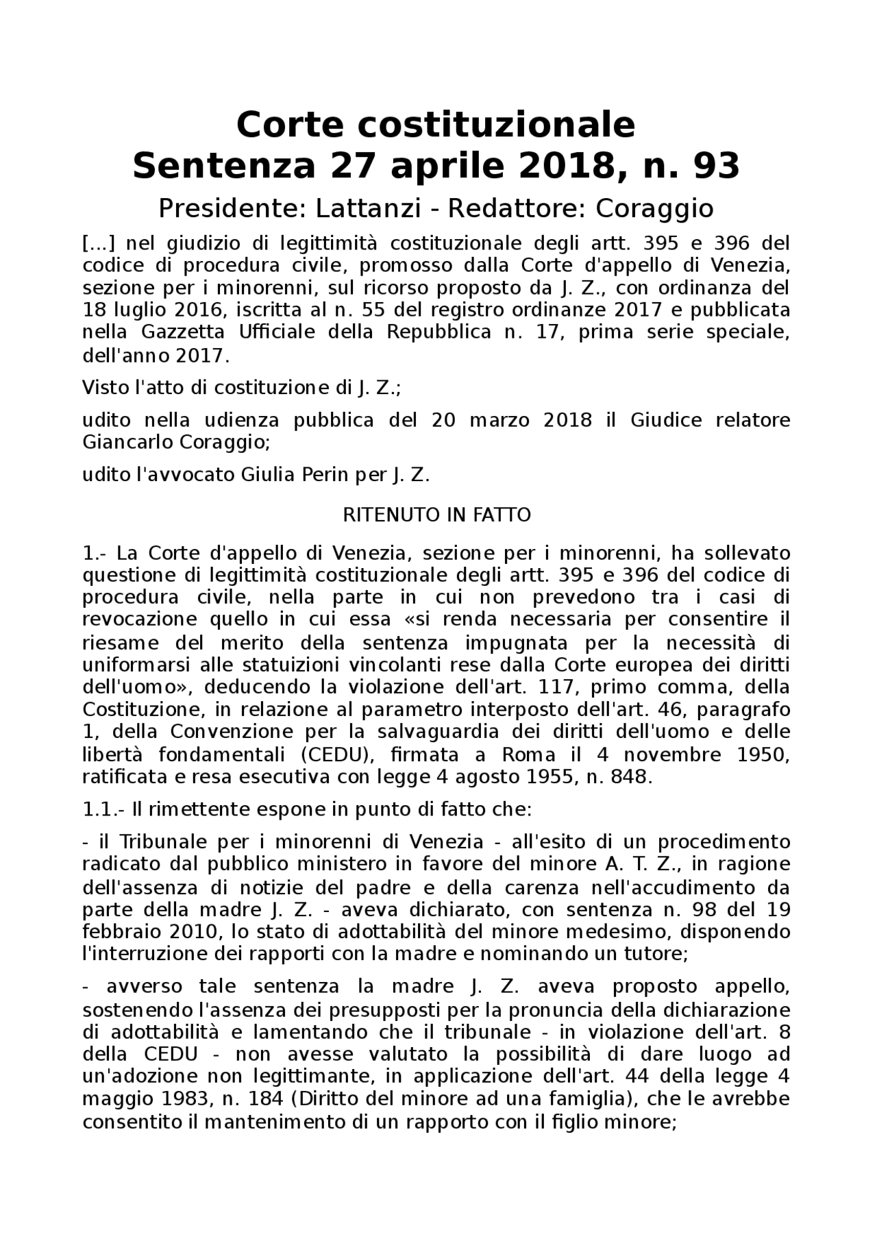 Corte Costituzionale Docsity