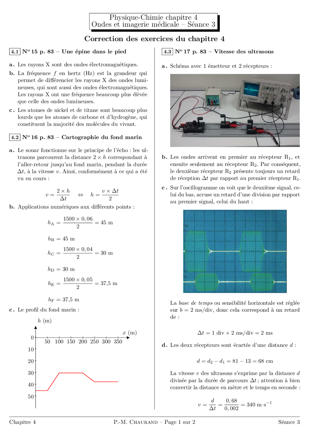Physique-Chimie - Ondes et imagerie médicale - Correction des exercices ...