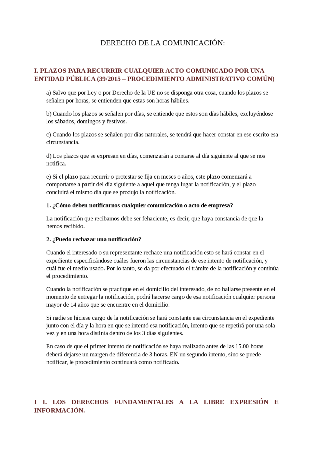 Derecho De La Comunicación Docsity