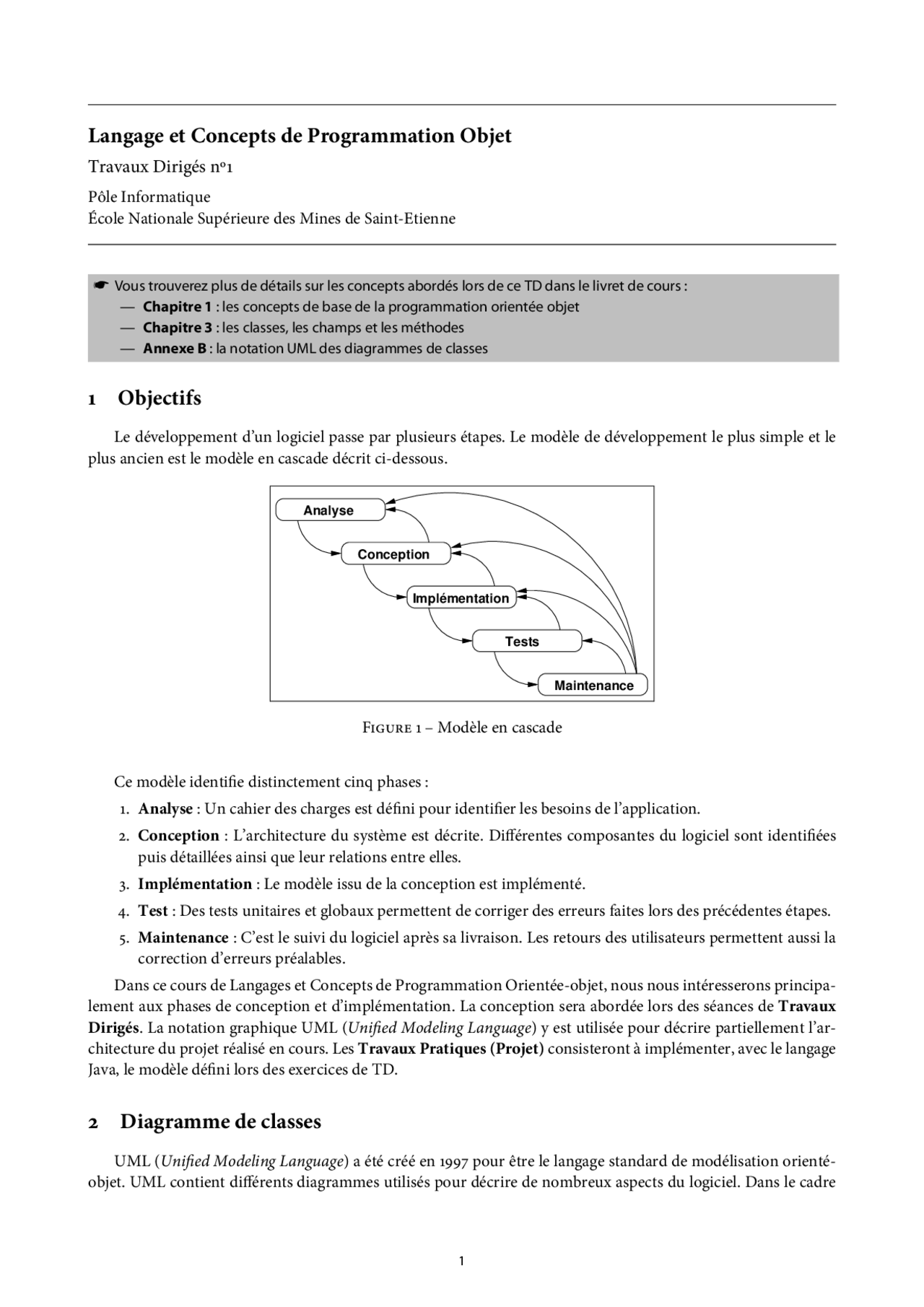 Langage Et Concepts De Programmation Objet Docsity