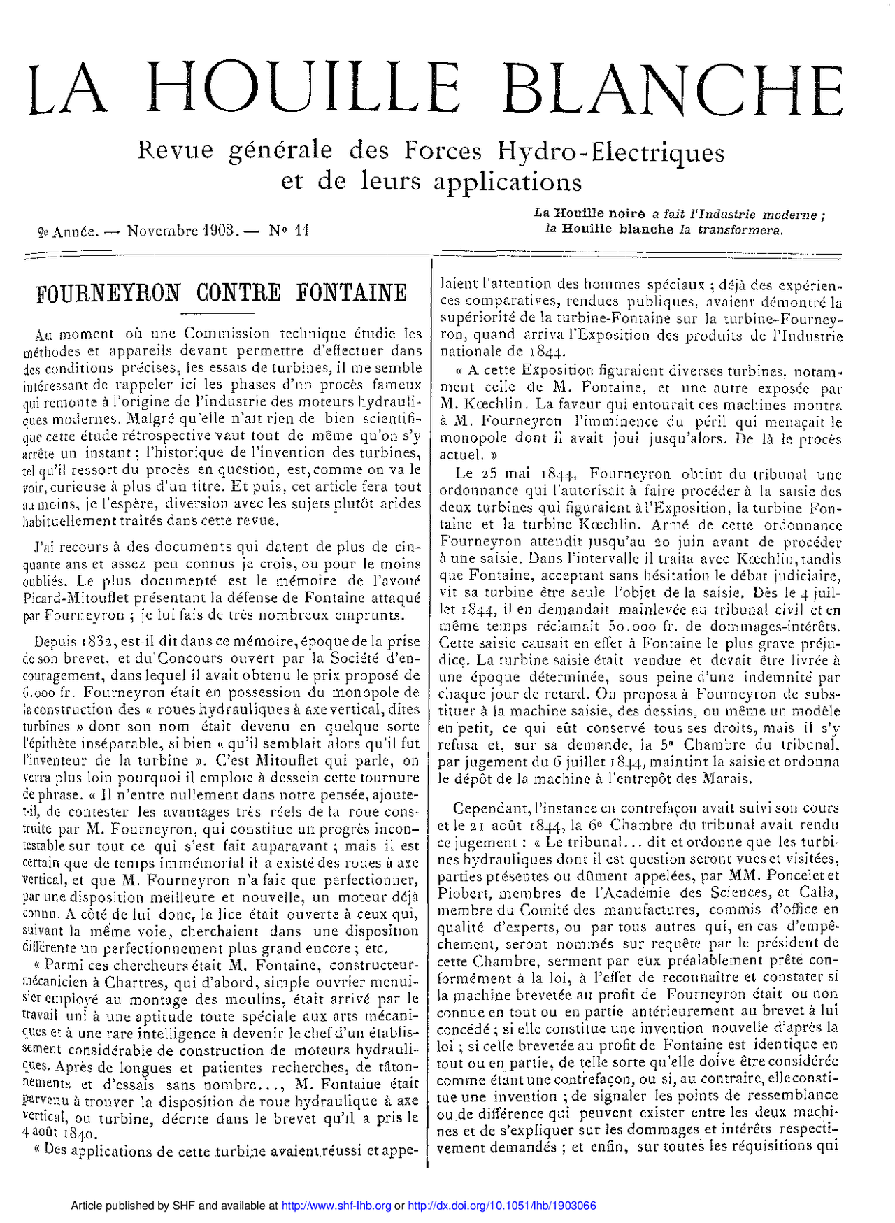 La houille blanche: revue général e des Forces Hydro-Electrique et de ...