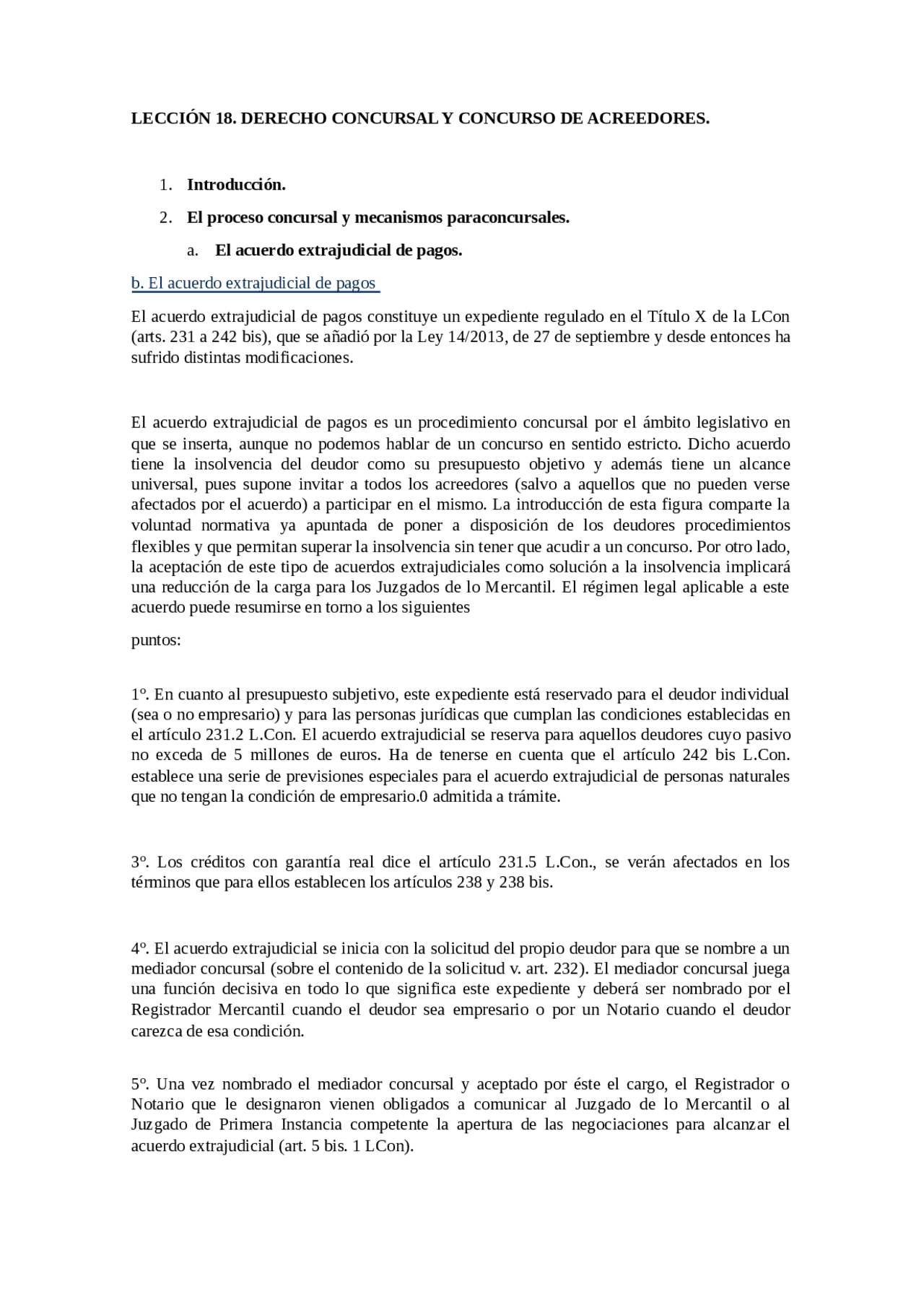 Tema 18 Concursal Mercantil 2 Docsity