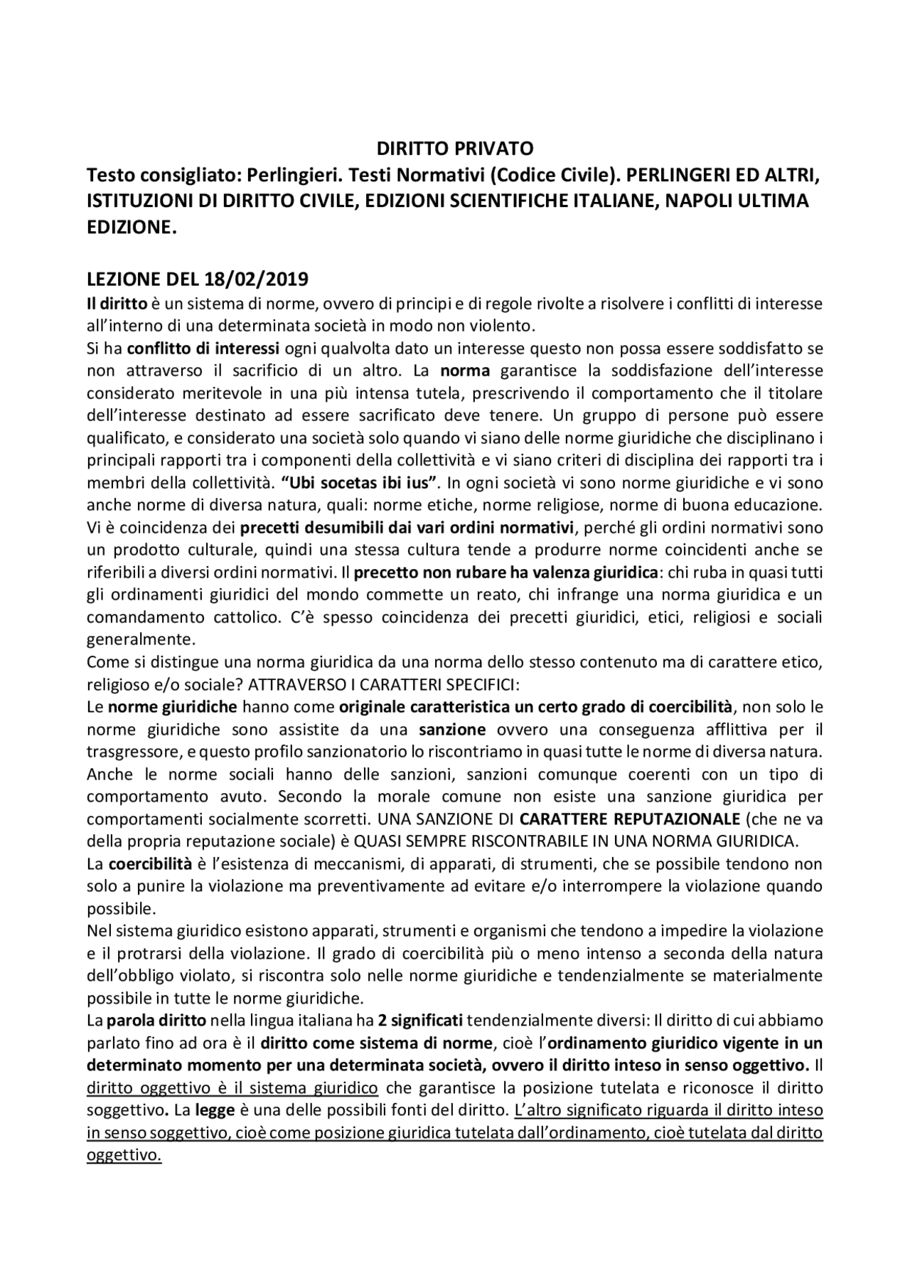 Appunti Di Istituzioni Di Diritto Privato Docsity
