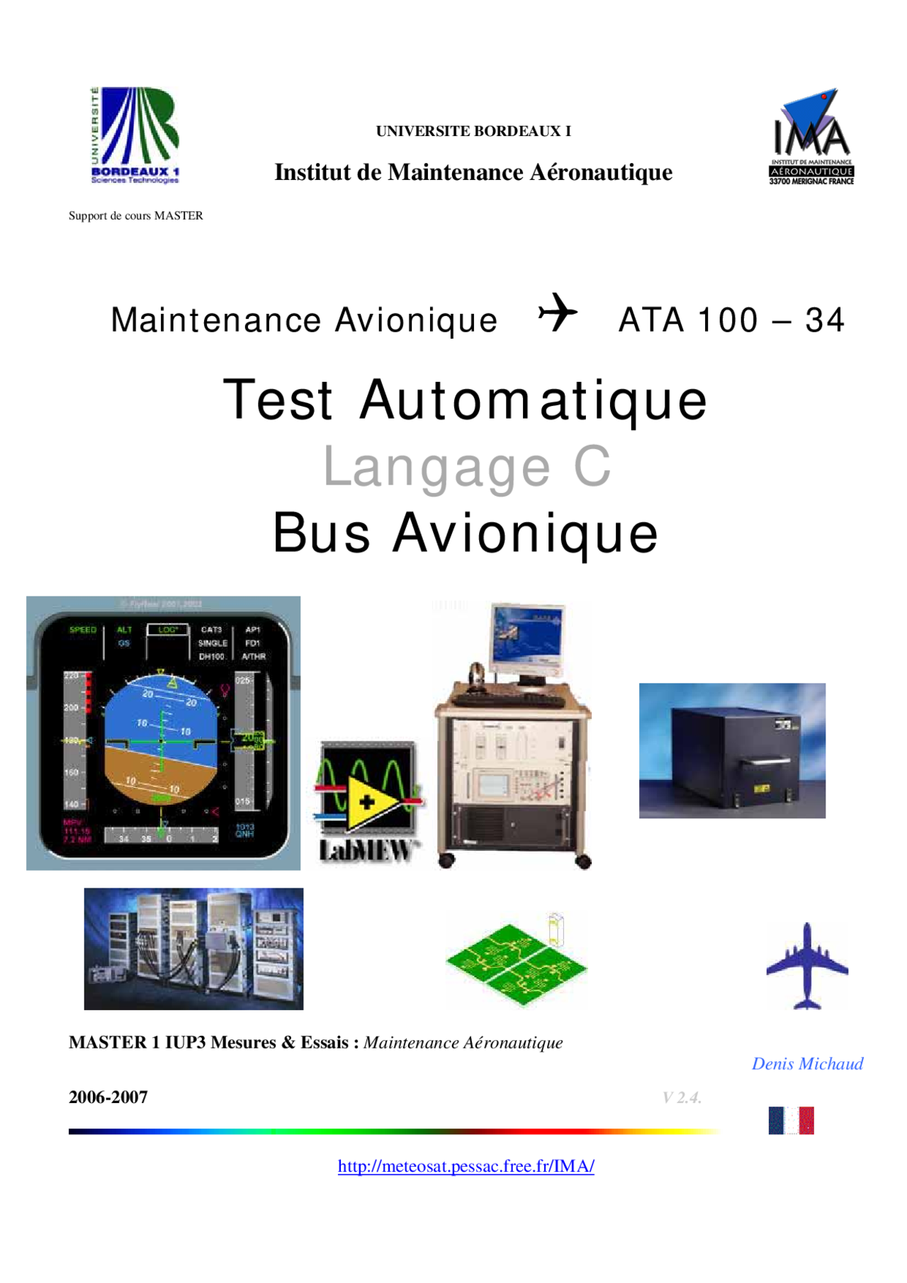 Test automatique langage c bus avionique - Docsity