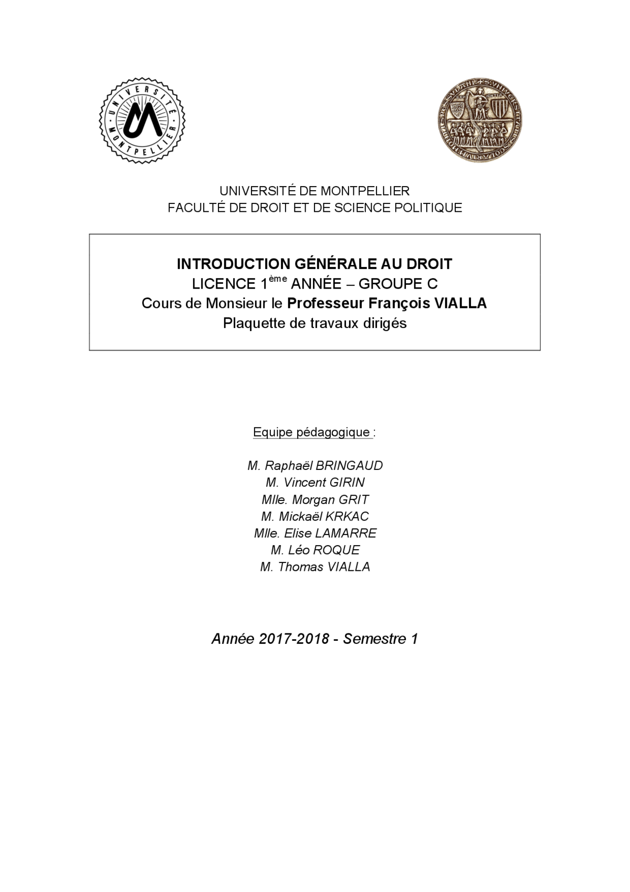 Introduction Générale Au Droit Docsity