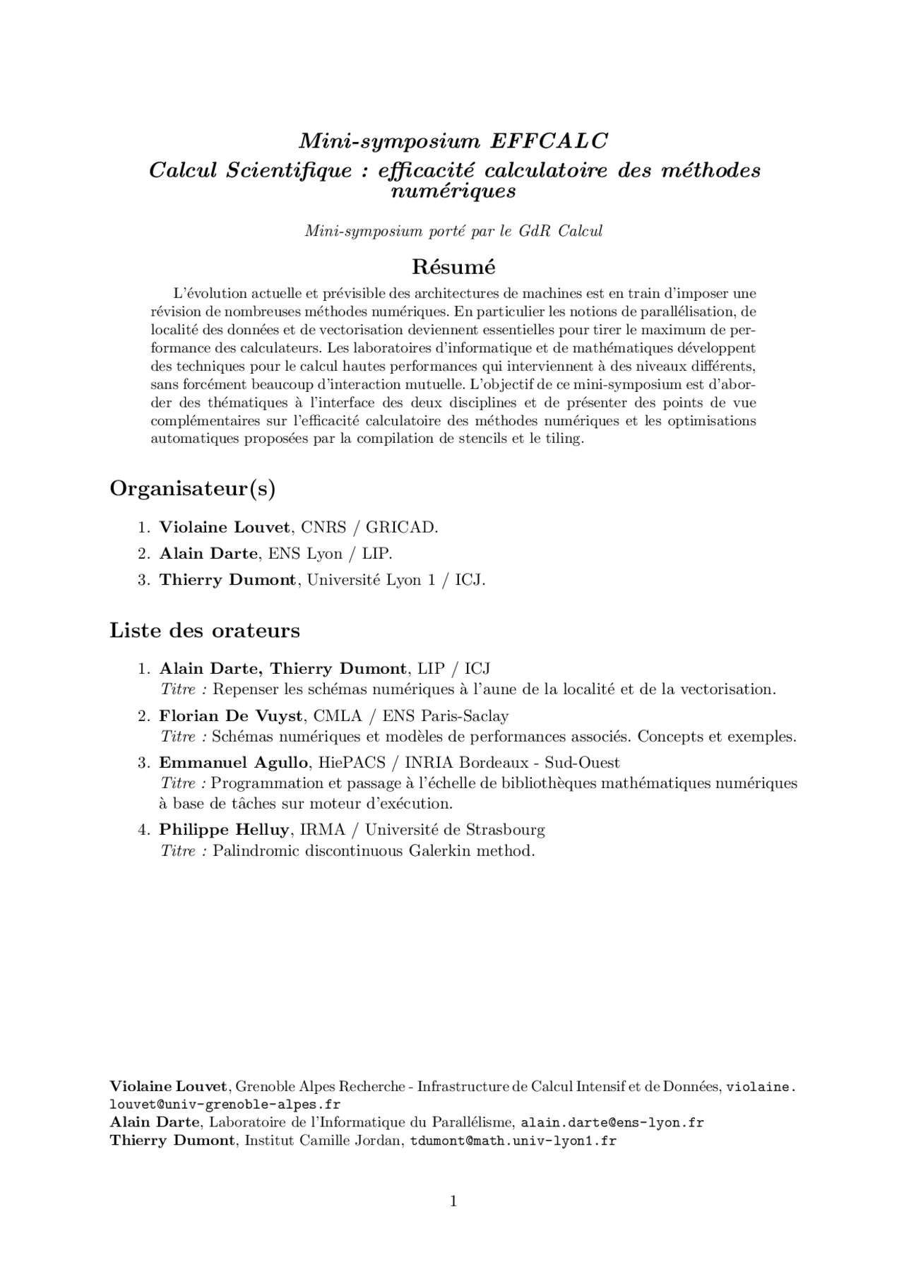Calcul Scientifique Efficacité Calculatoire Des Méthodes Numériques