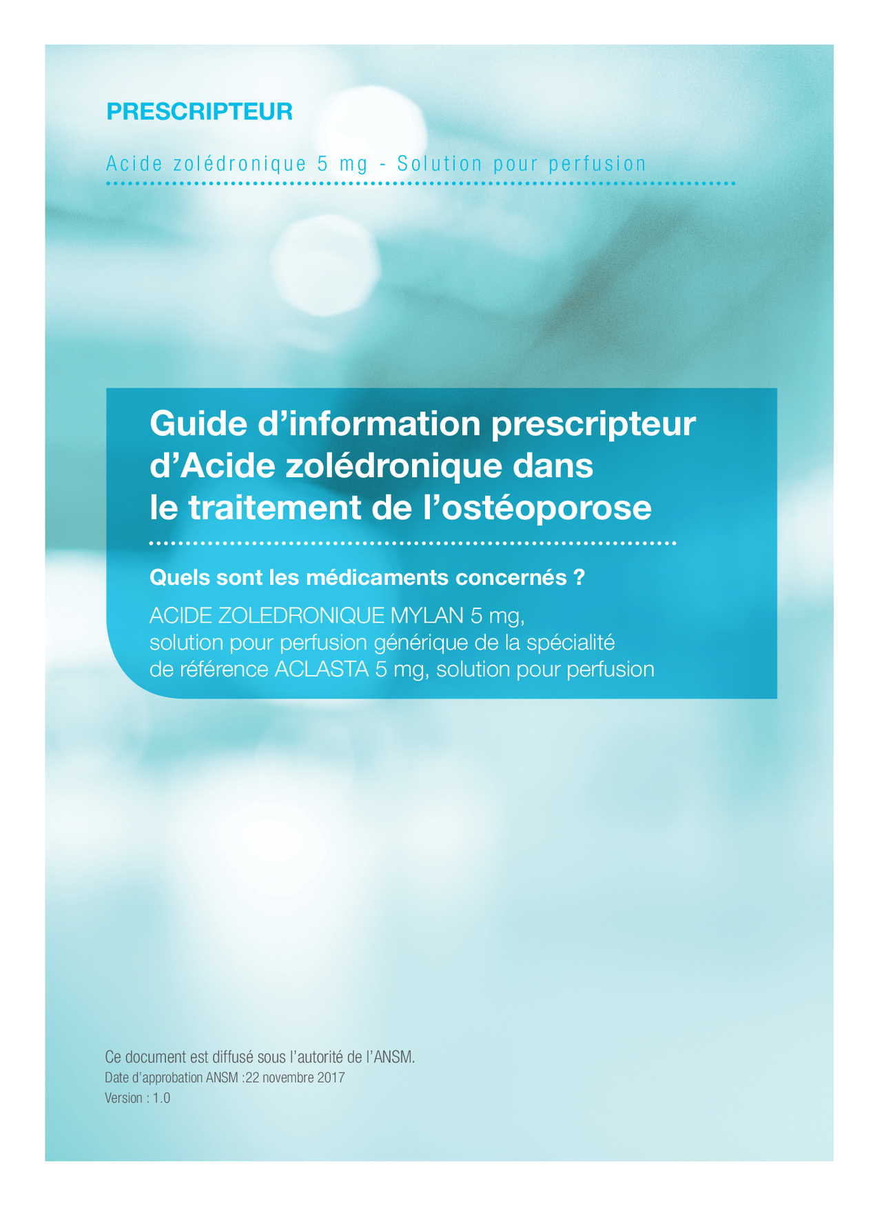 Guide d’information prescripteur d’Acide zolédronique dans le ...