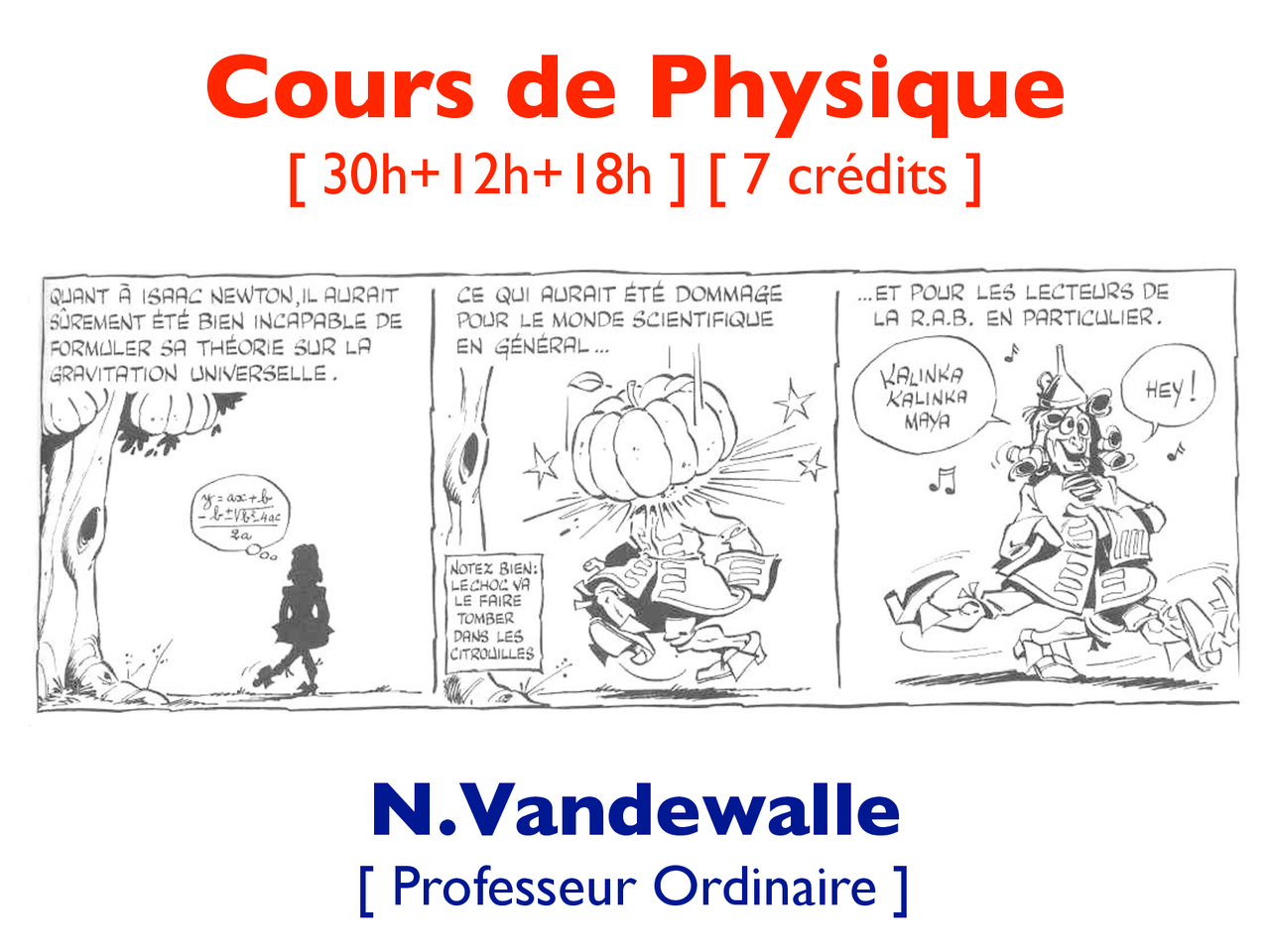Cours De Physique Organisation Du Cours Docsity