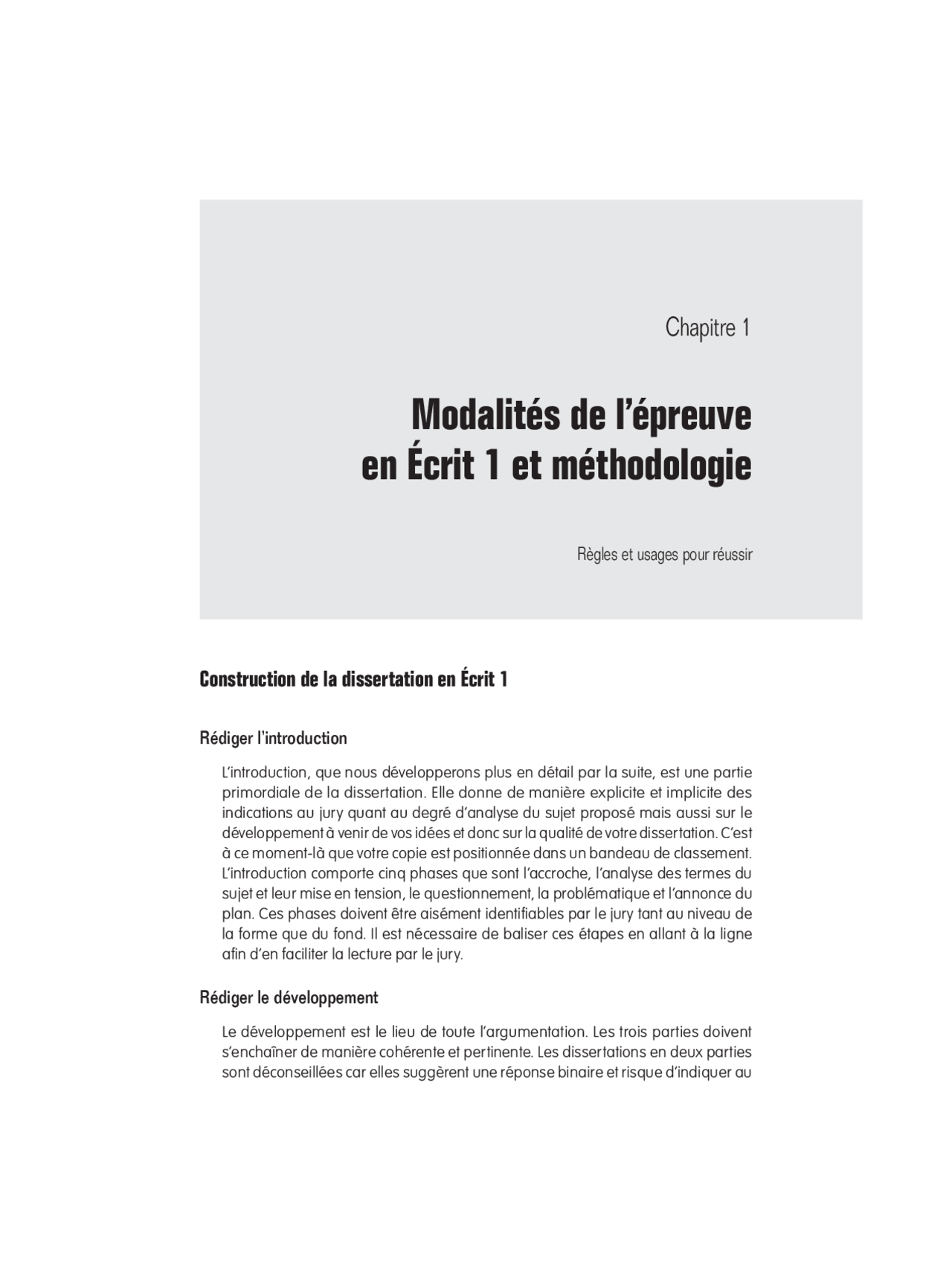 Modalités De Lépreuve En Écrit 1 Et Méthodologie Docsity