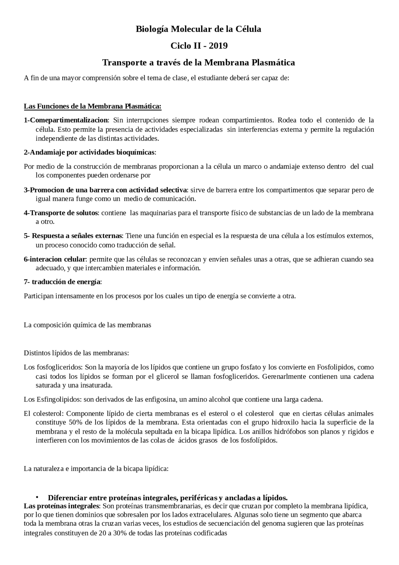 Membrana Plasmática Docsity