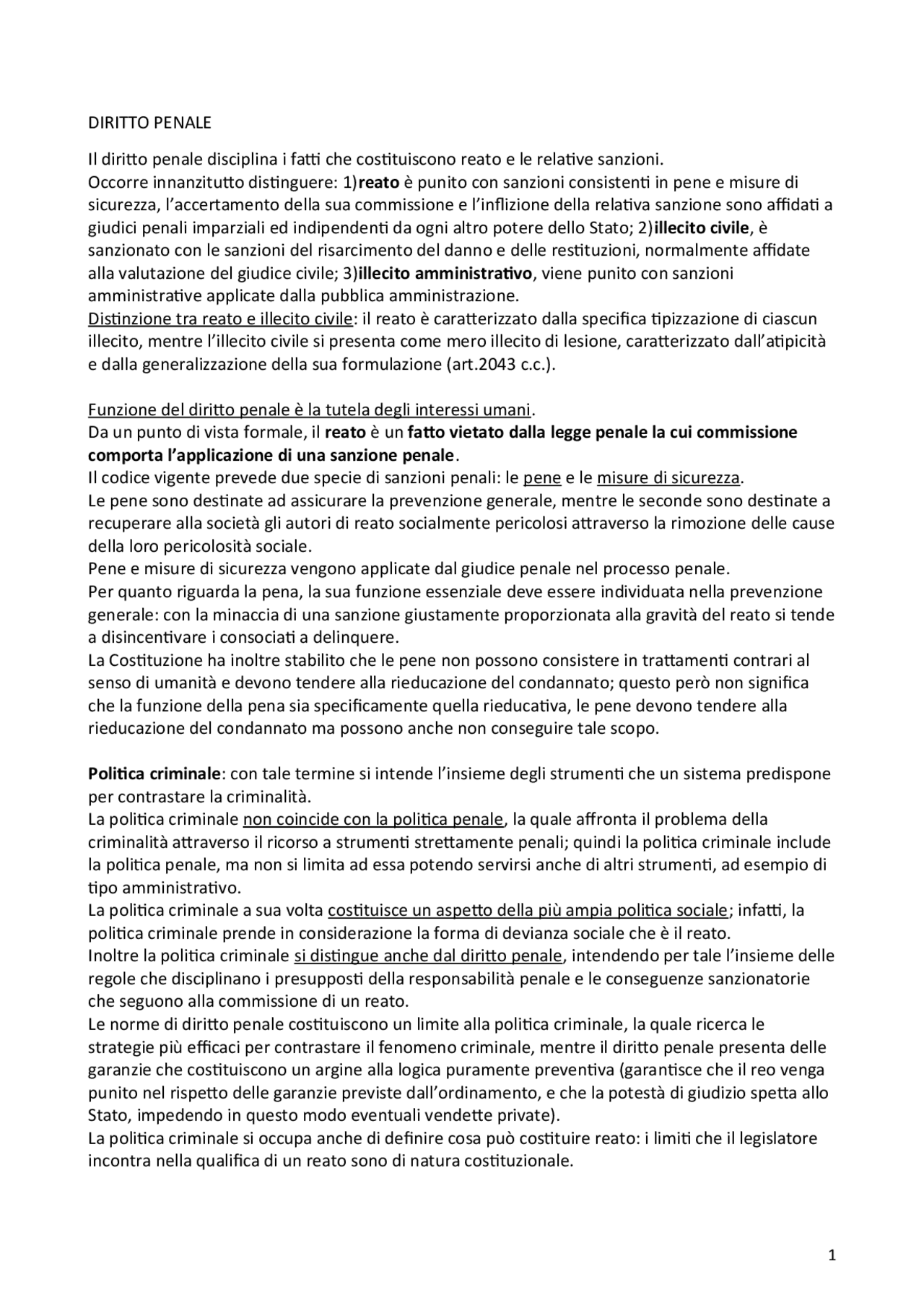 Diritto Penale Riassunto Manuale Manuale Di Diritto Penale Parte