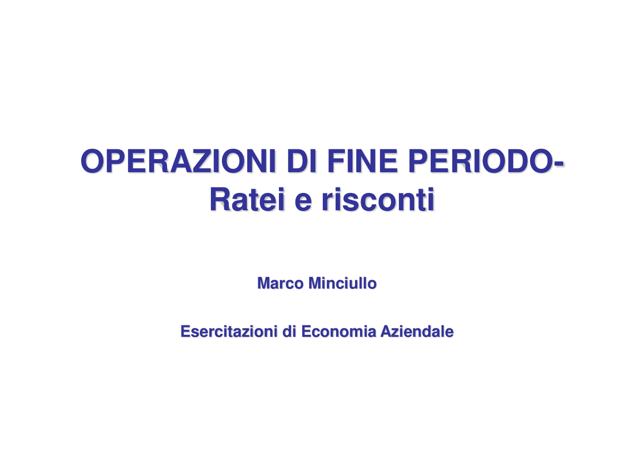Ratei e risconti riassunto - Docsity