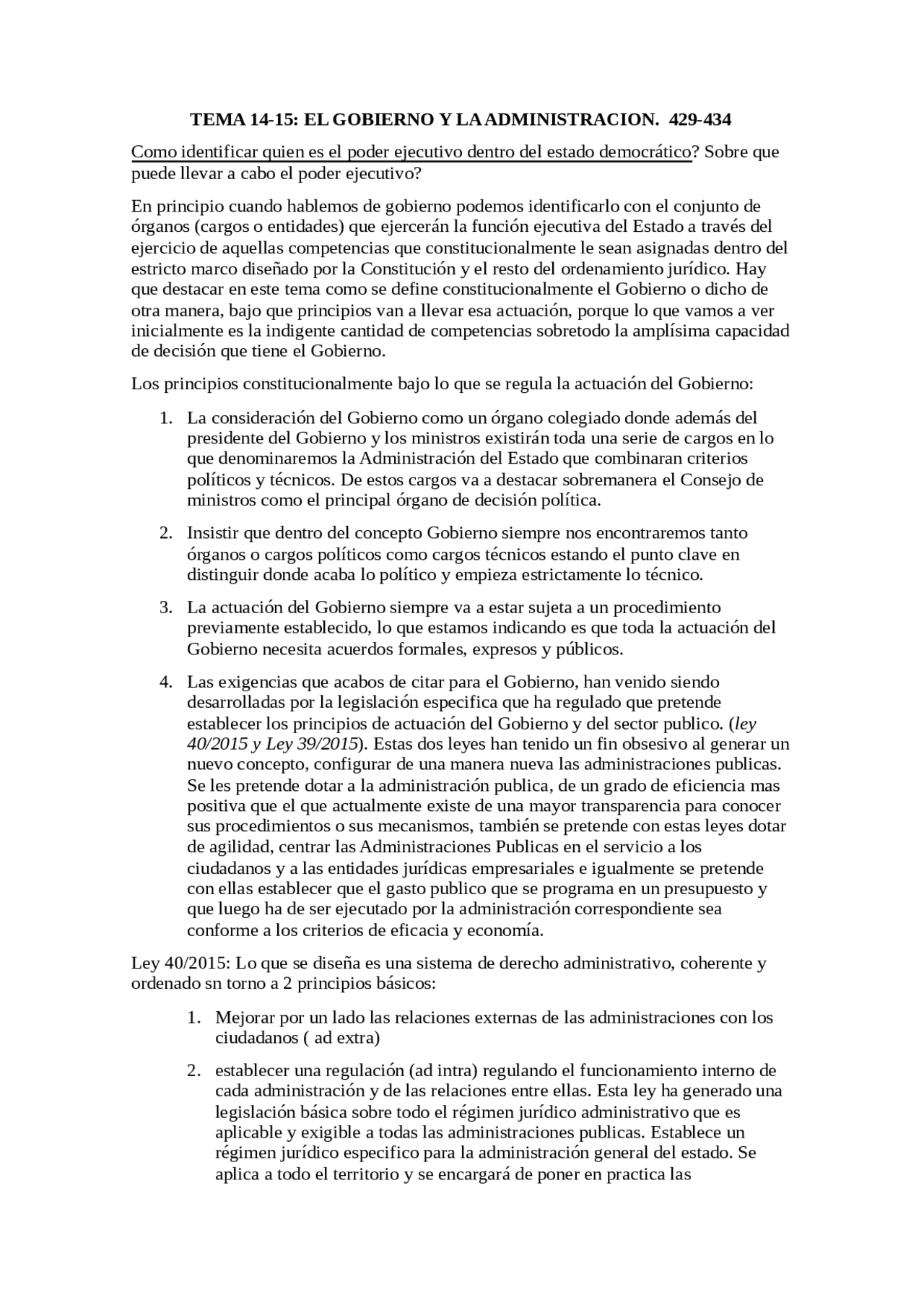 Tema 15 Derecho Constitucional I Docsity