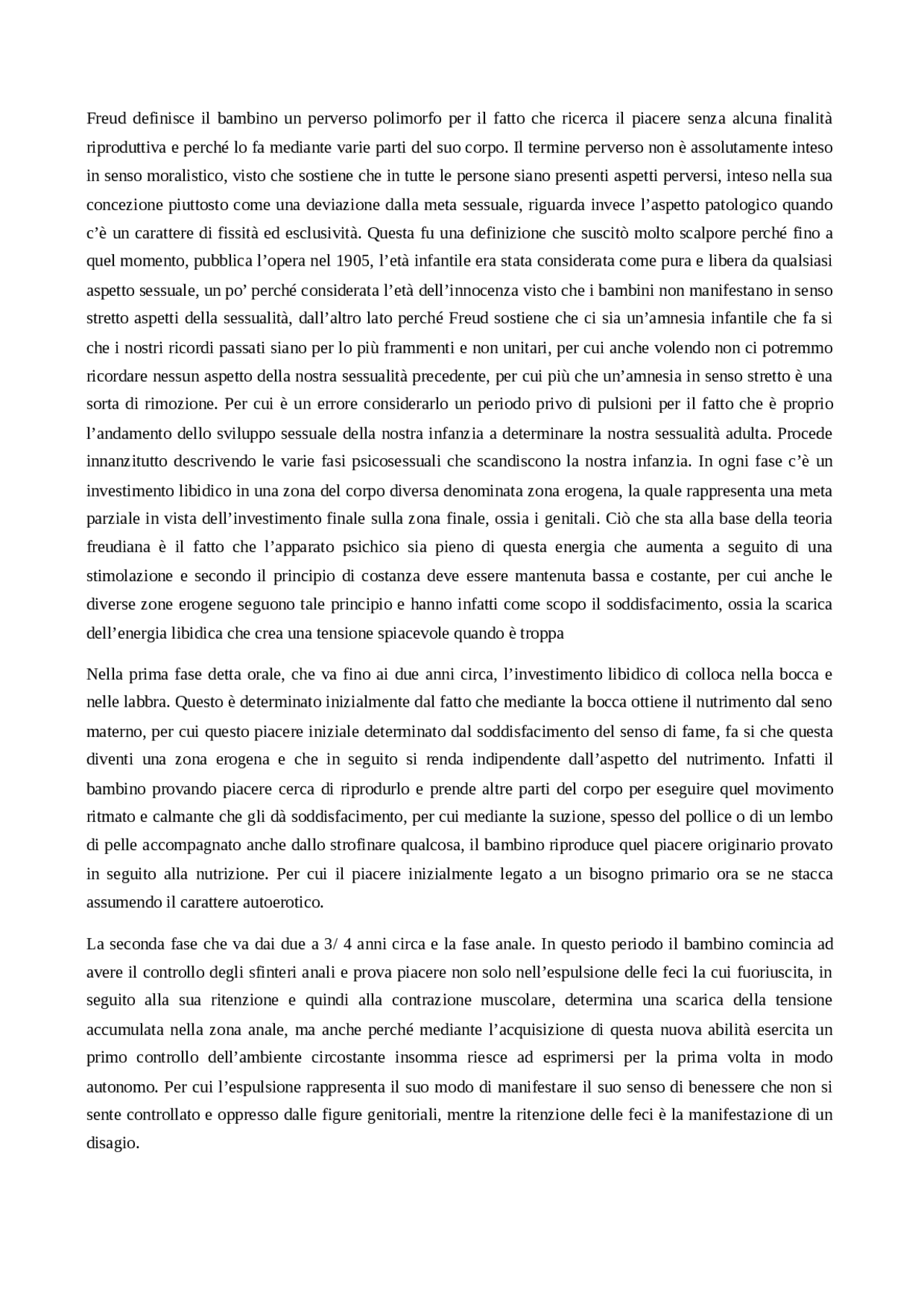 Secondo Saggio Sulla Teoria Sessuale Docsity