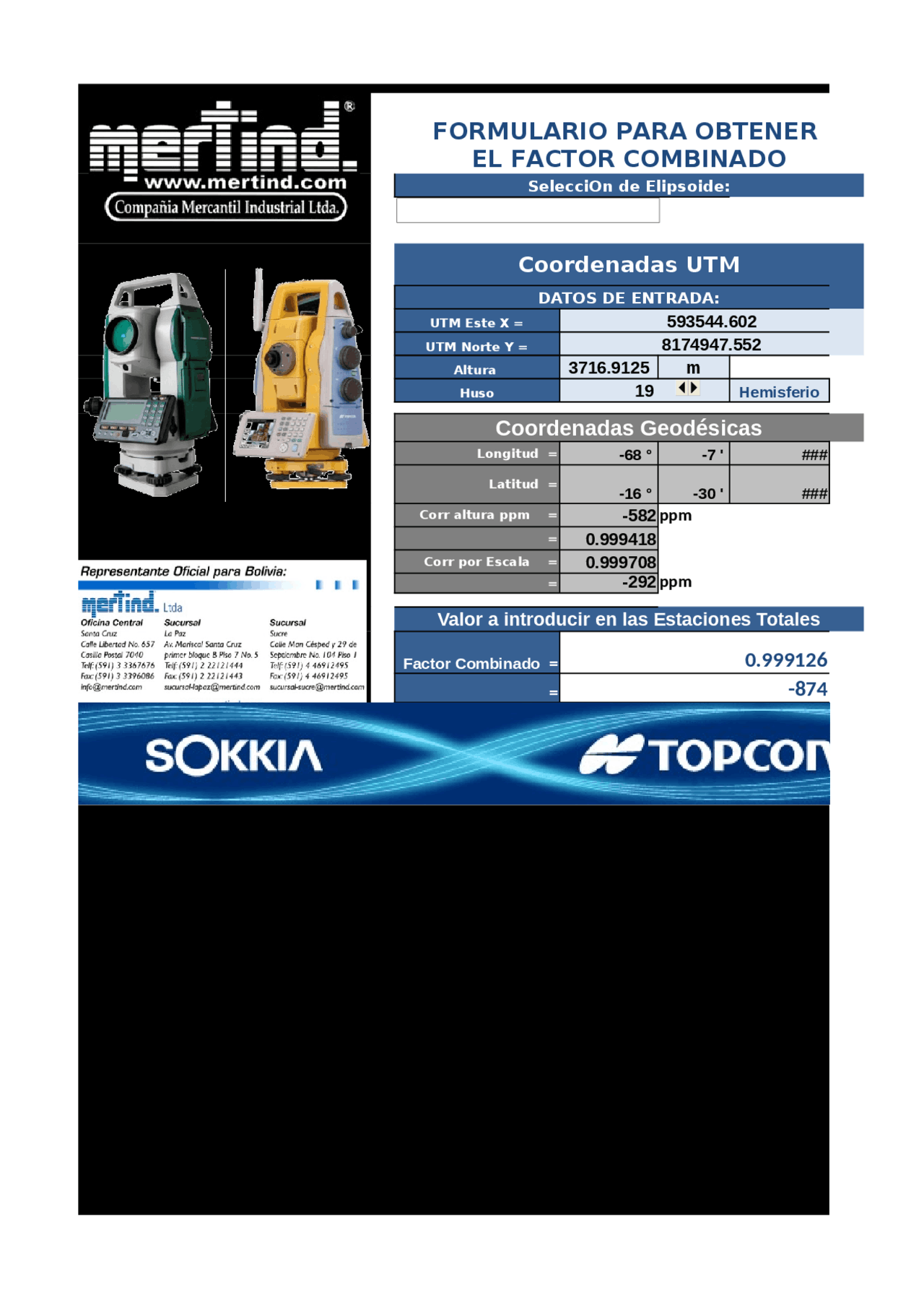 Factor combinado geodesia - Docsity