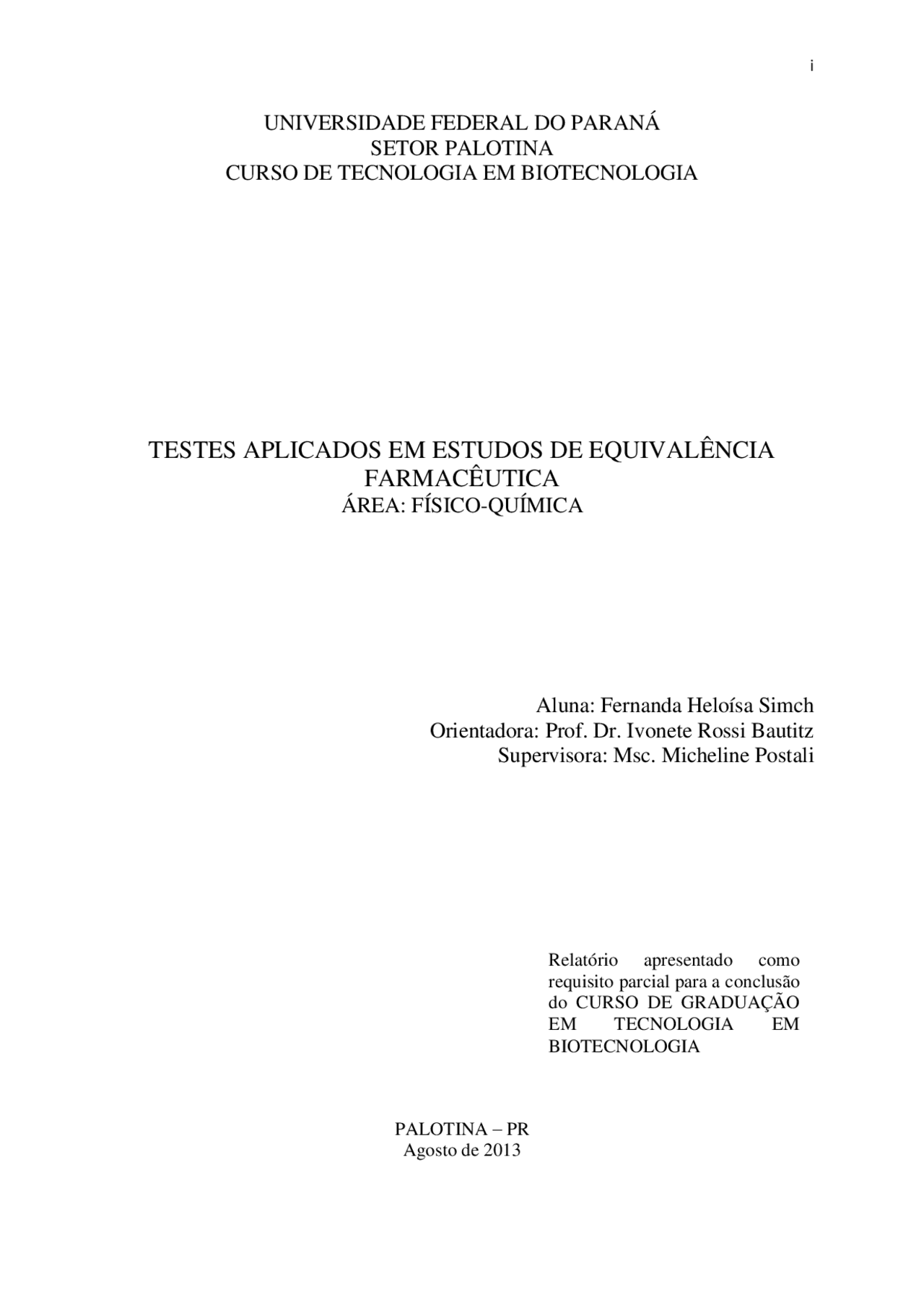 Relatório Farmacotécnica Docsity