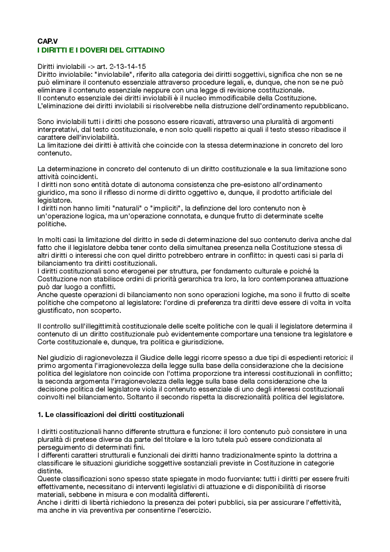I Diritti E I Doveri Del Cittadino Docsity
