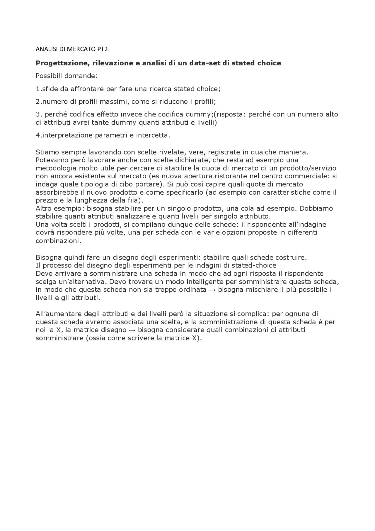 Metodi Statistici Per Lanalisi Di Mercato Parte 4 Docsity
