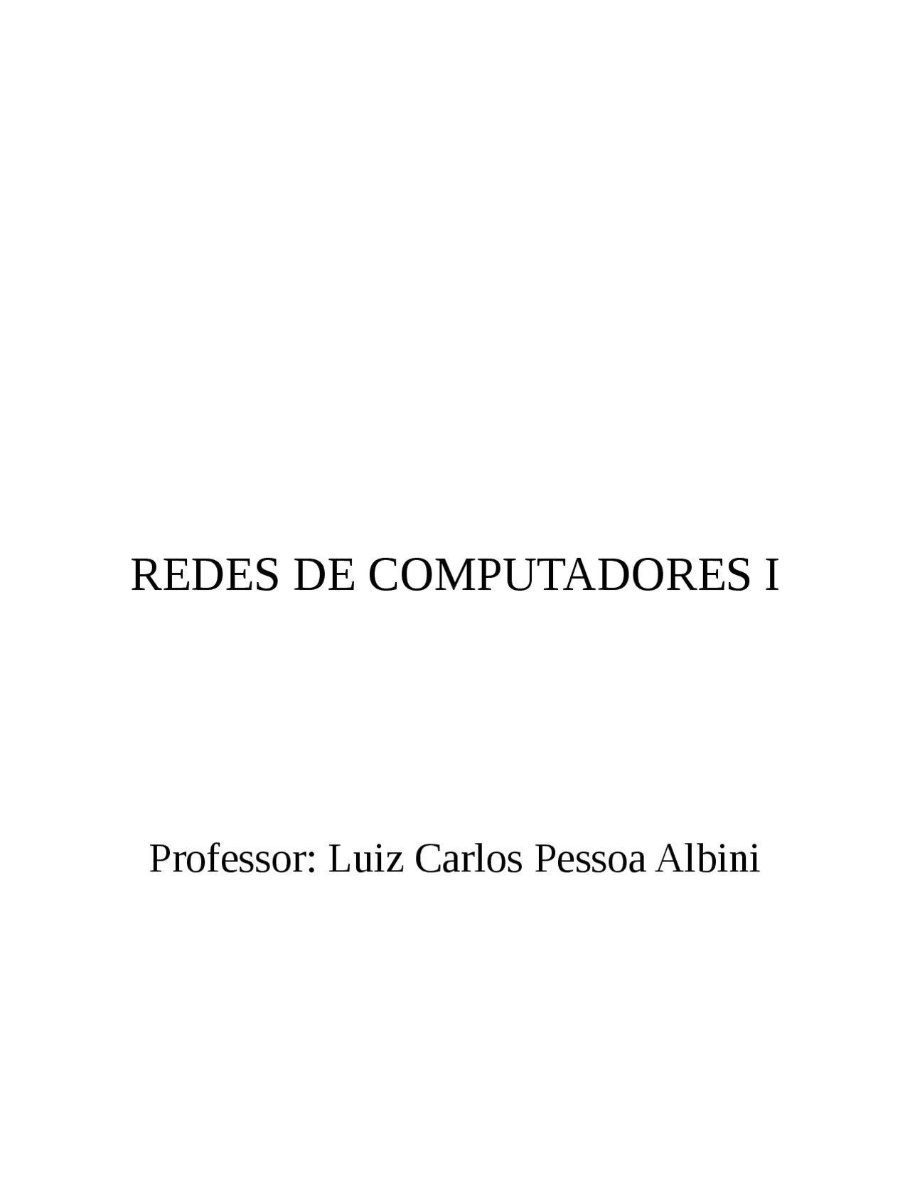 Redes De Computadores I Docsity