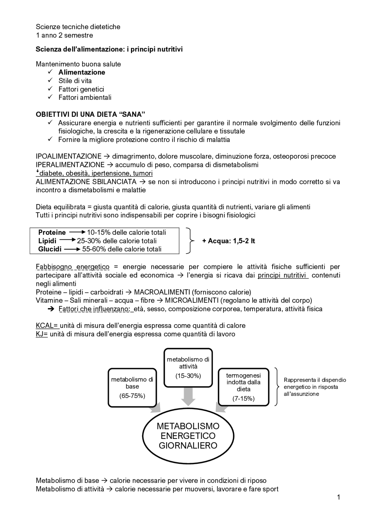 Appunti E Lezioni Di Dietistica Docsity