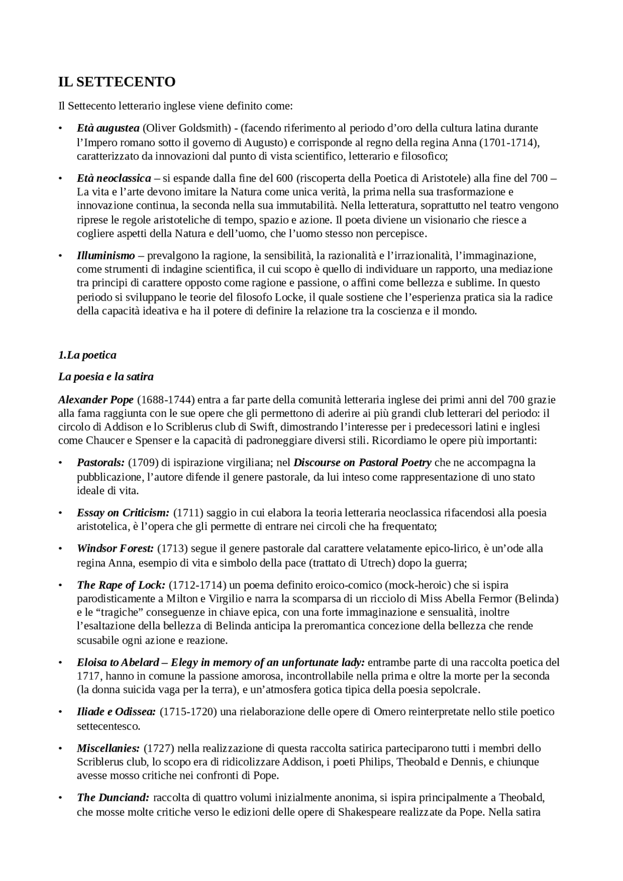 Riassunto Bertinetti Docsity