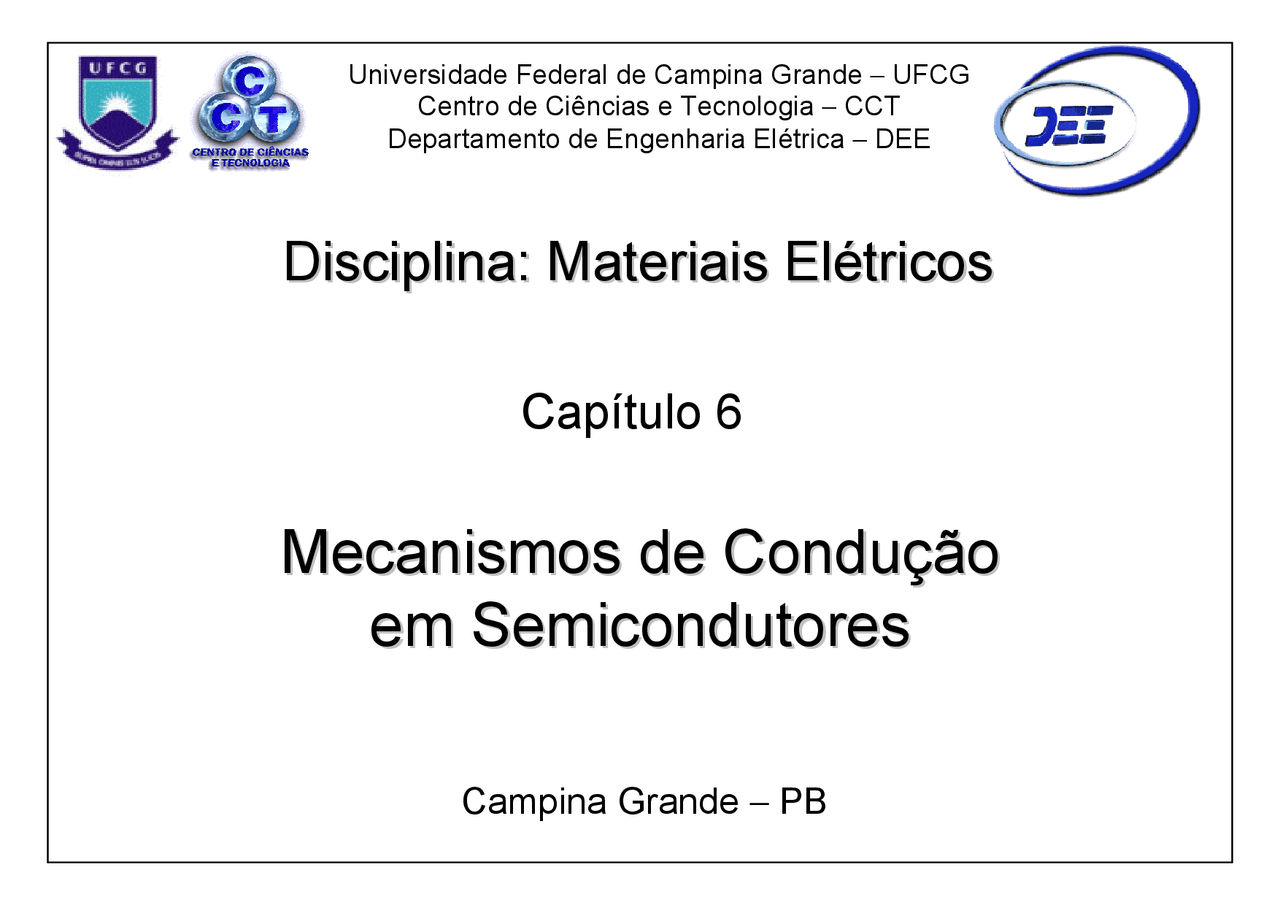 Capitulo 6 materiais elétricos - Docsity