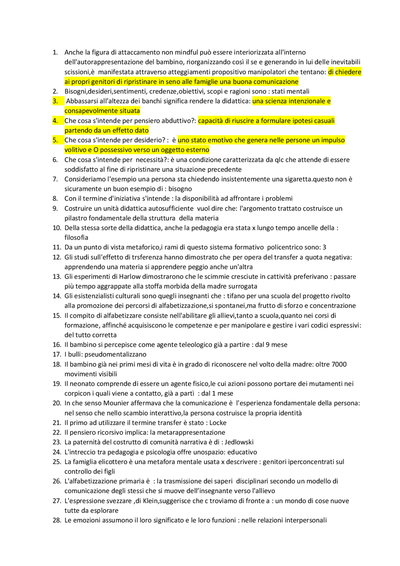 Test Esame Didattica Generale Docsity
