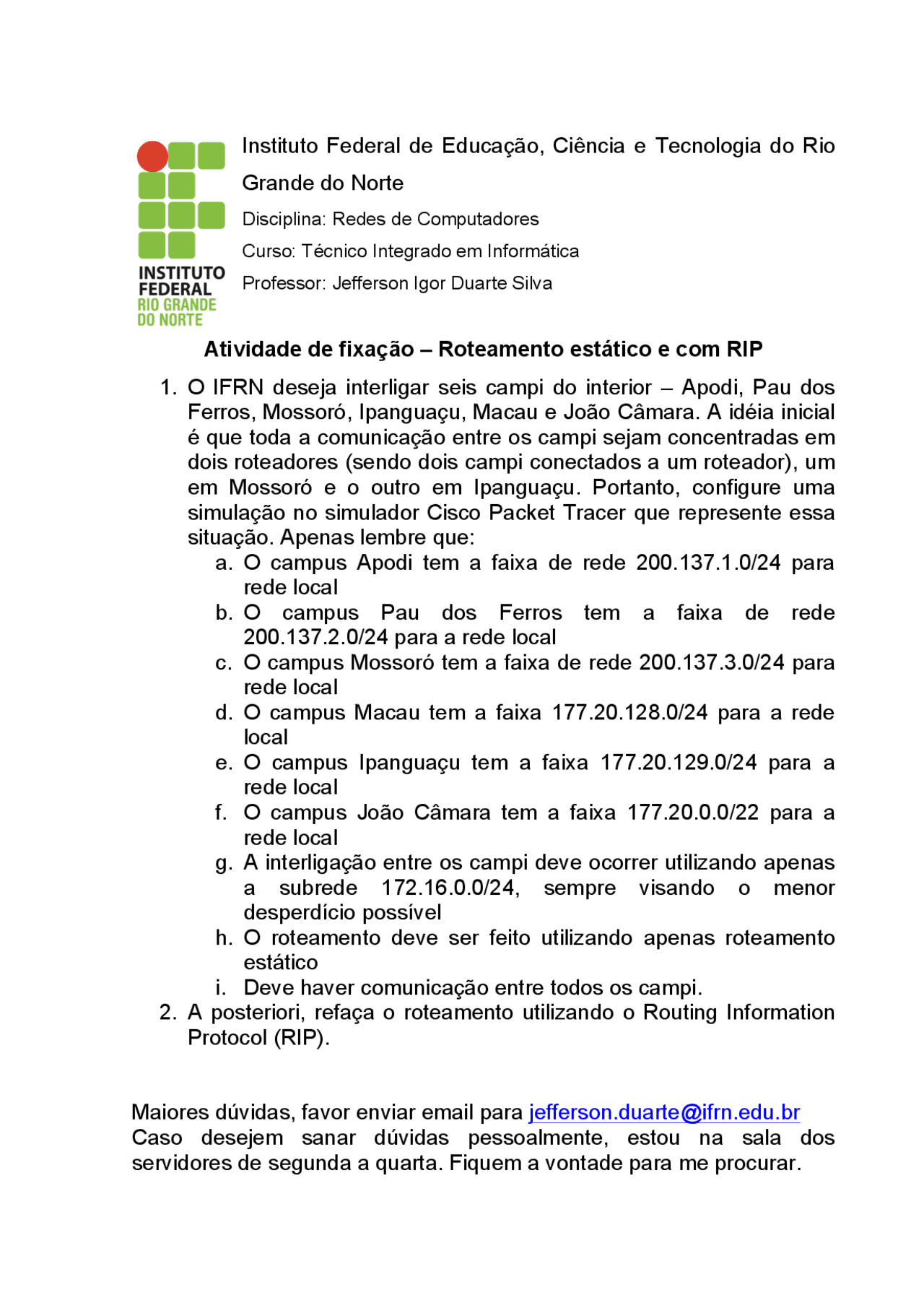 Redes De Computadores Docsity