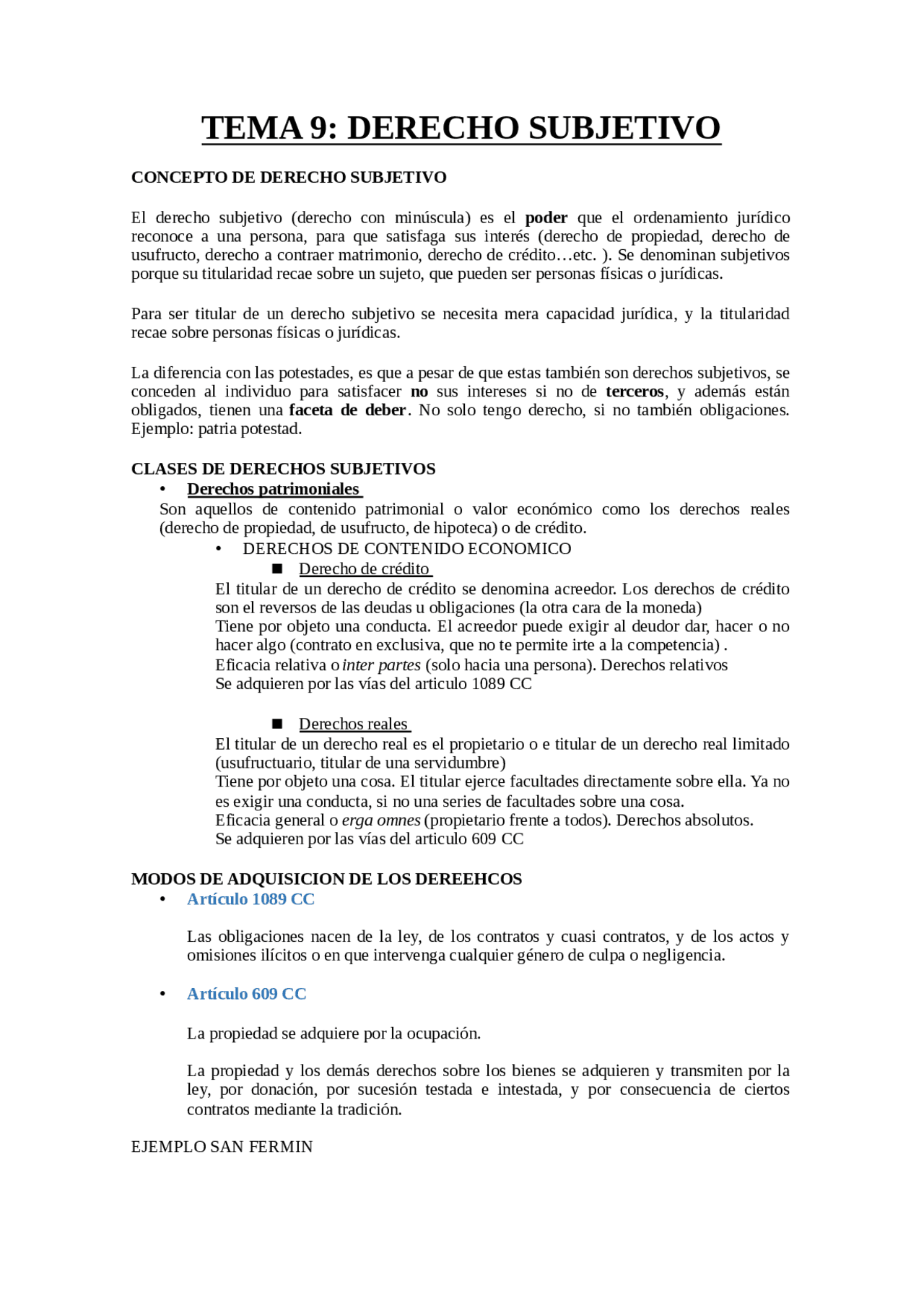 Apuntes De Derecho Privado Docsity