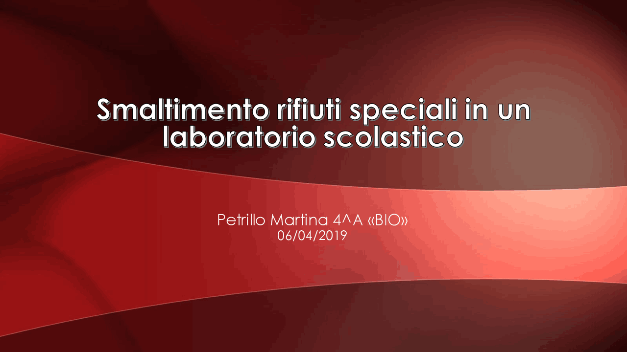 Smaltimento Rifiuti Scolastici Laboratori Docsity