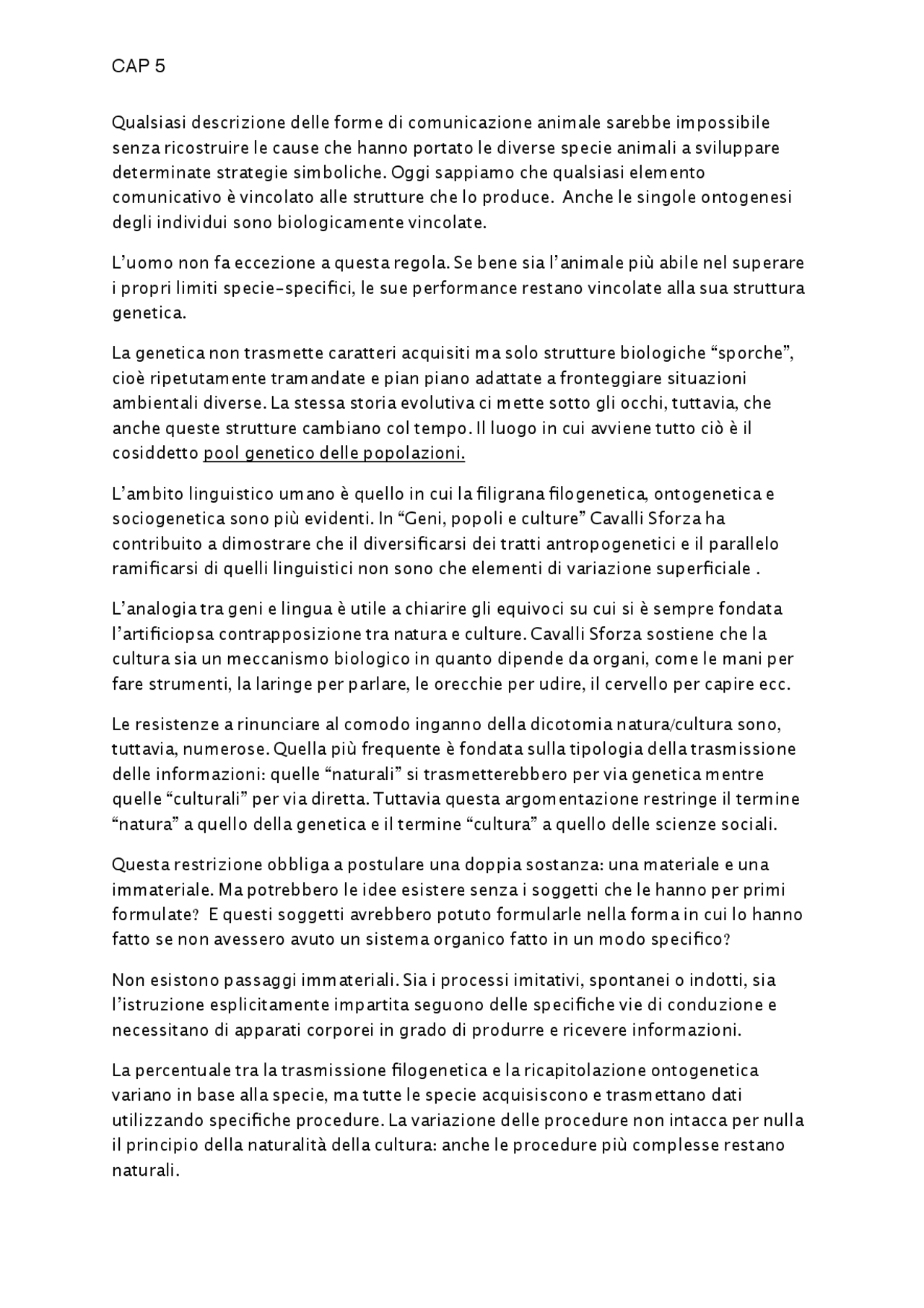 Linguaggio Evoluzione E Scienze Cognitive Unintroduzione Docsity