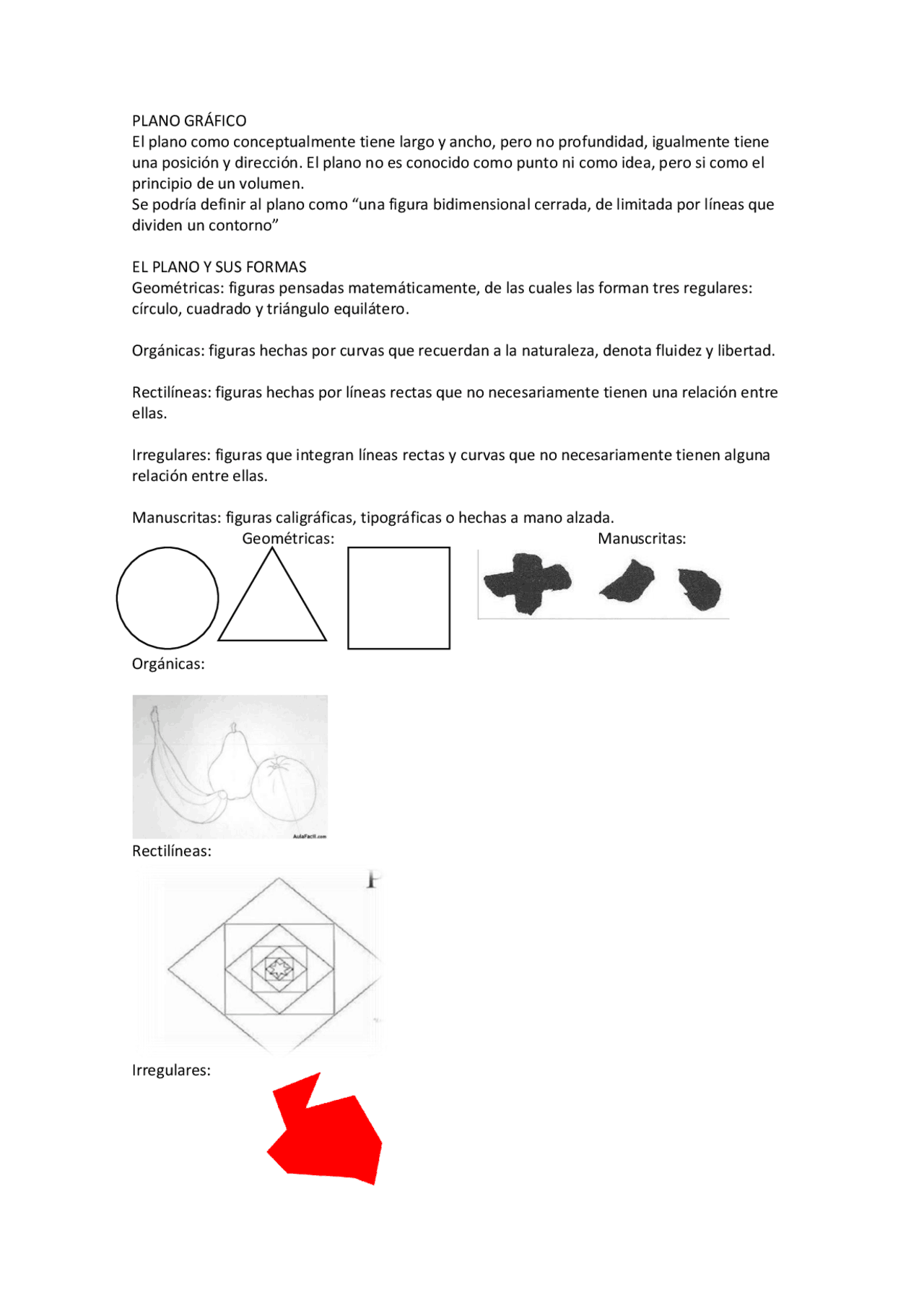 Planos gráficos: Definición y ejemplos de planos gráficos | Apuntes de ...