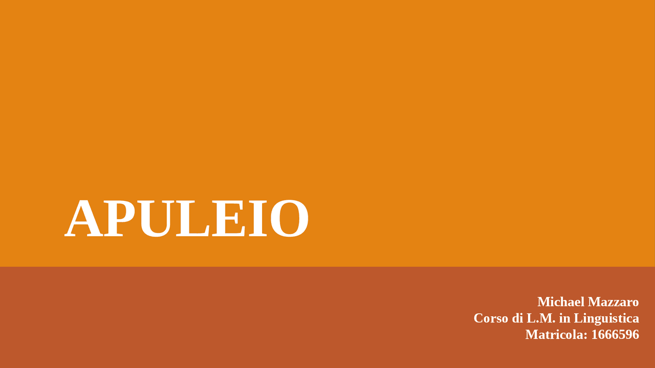 Presentazione Apuleio - Docsity