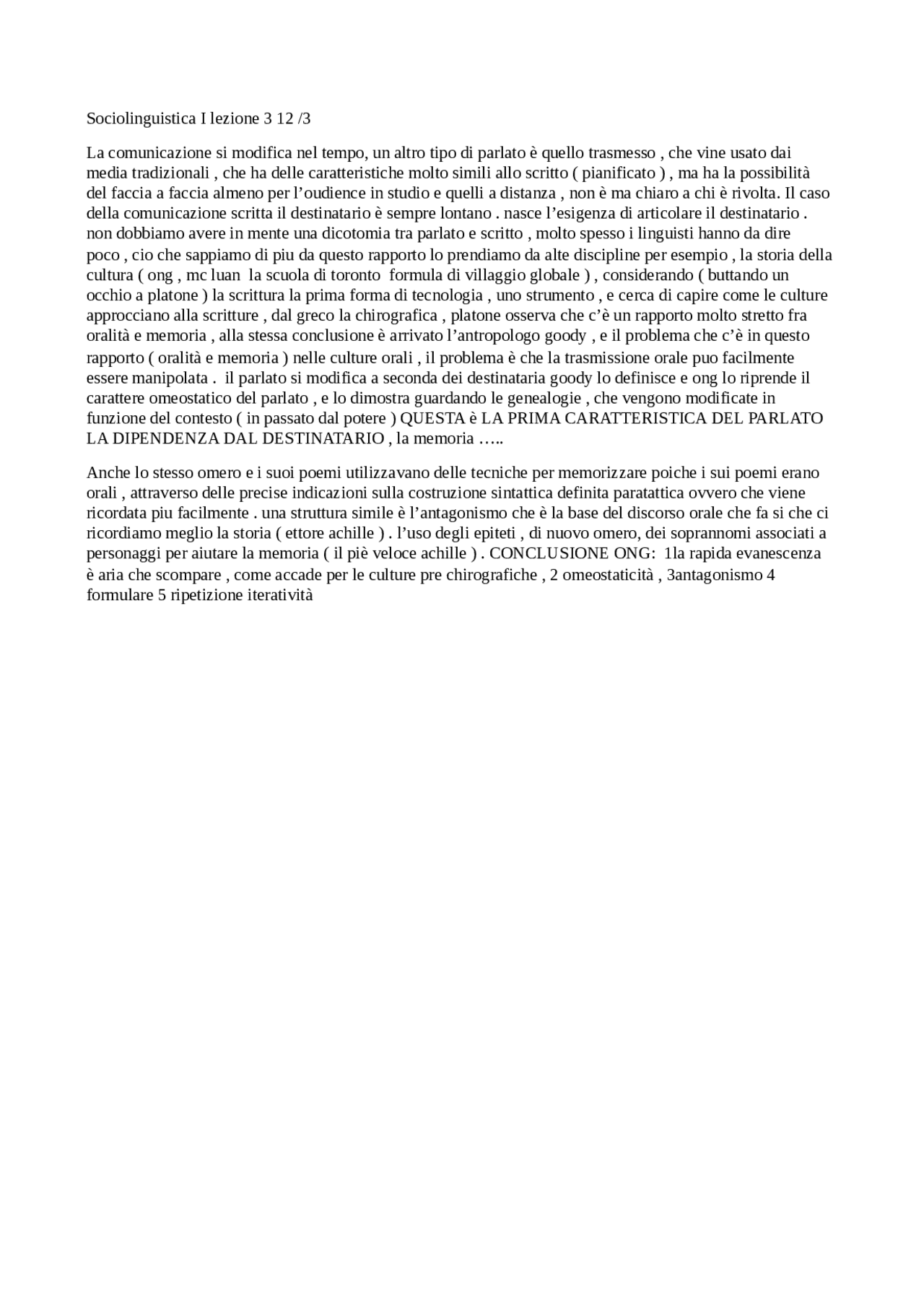 Sociolinguistica Riassunto Docsity