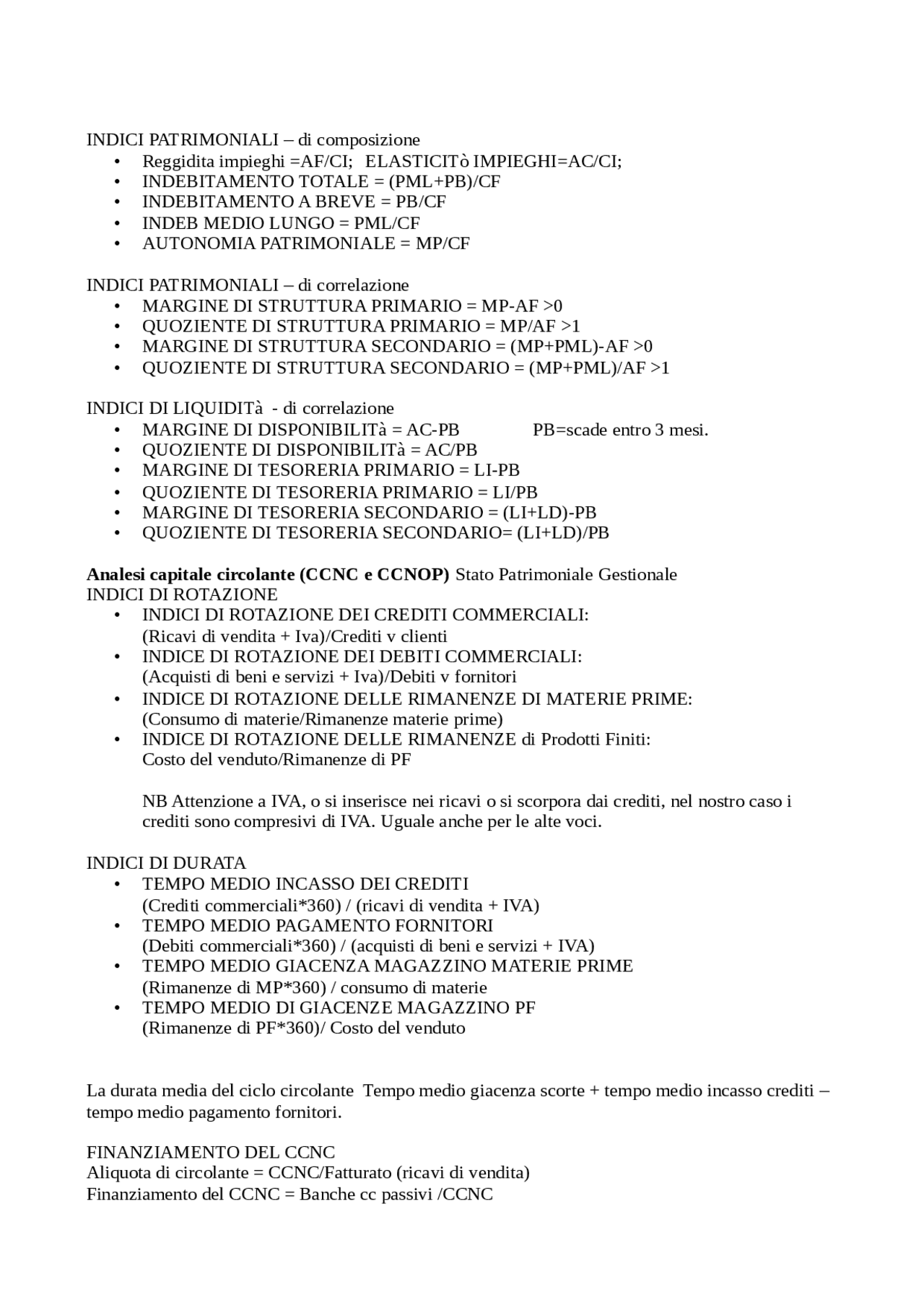 Analisi Di Bilancio E Principi Contabili Docsity