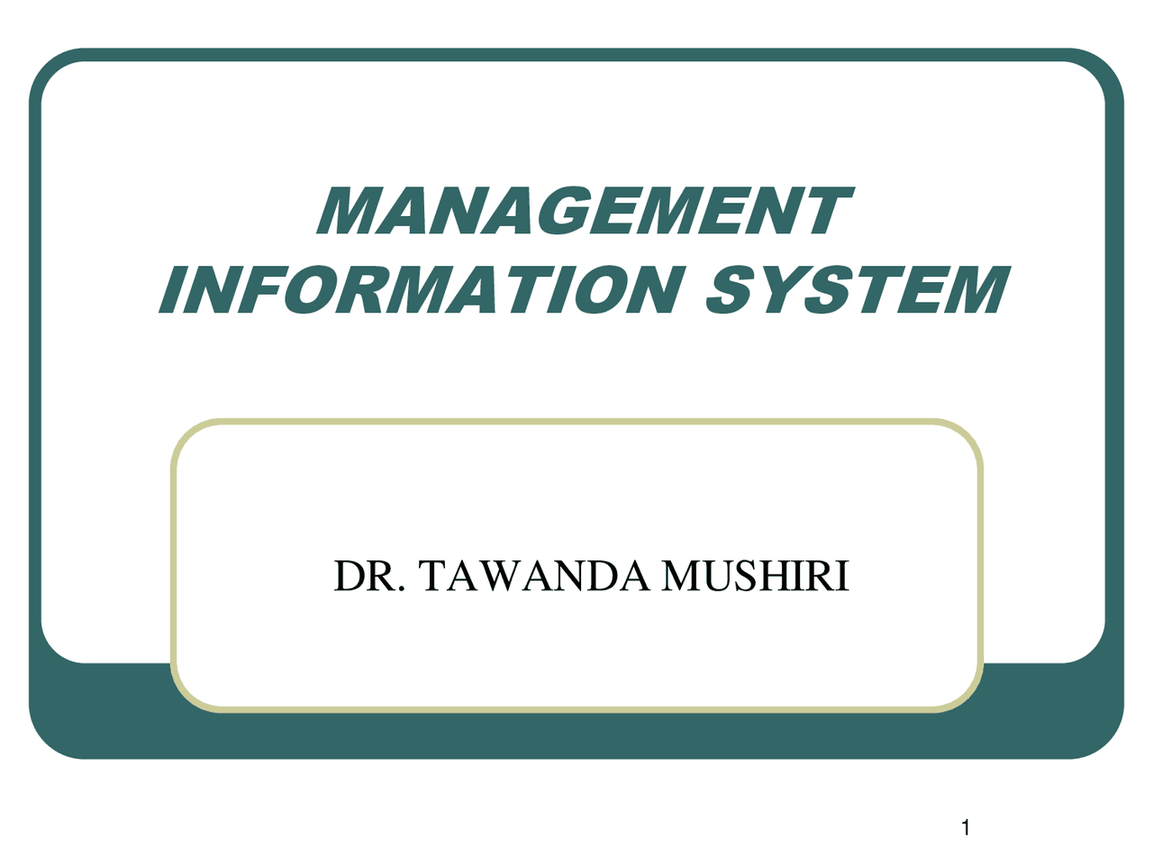 Management information systems | Lecture notes Information Systems ...