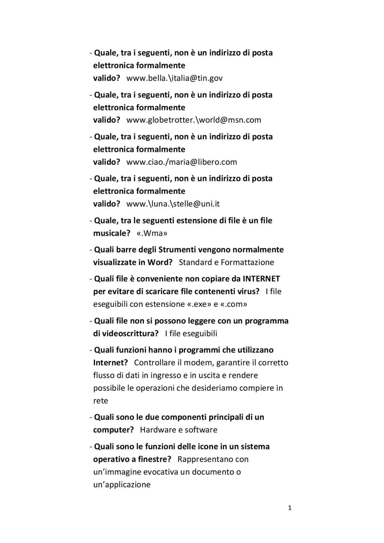 Domande Esame Ict E Società Dellinformazione Parte 6 Docsity