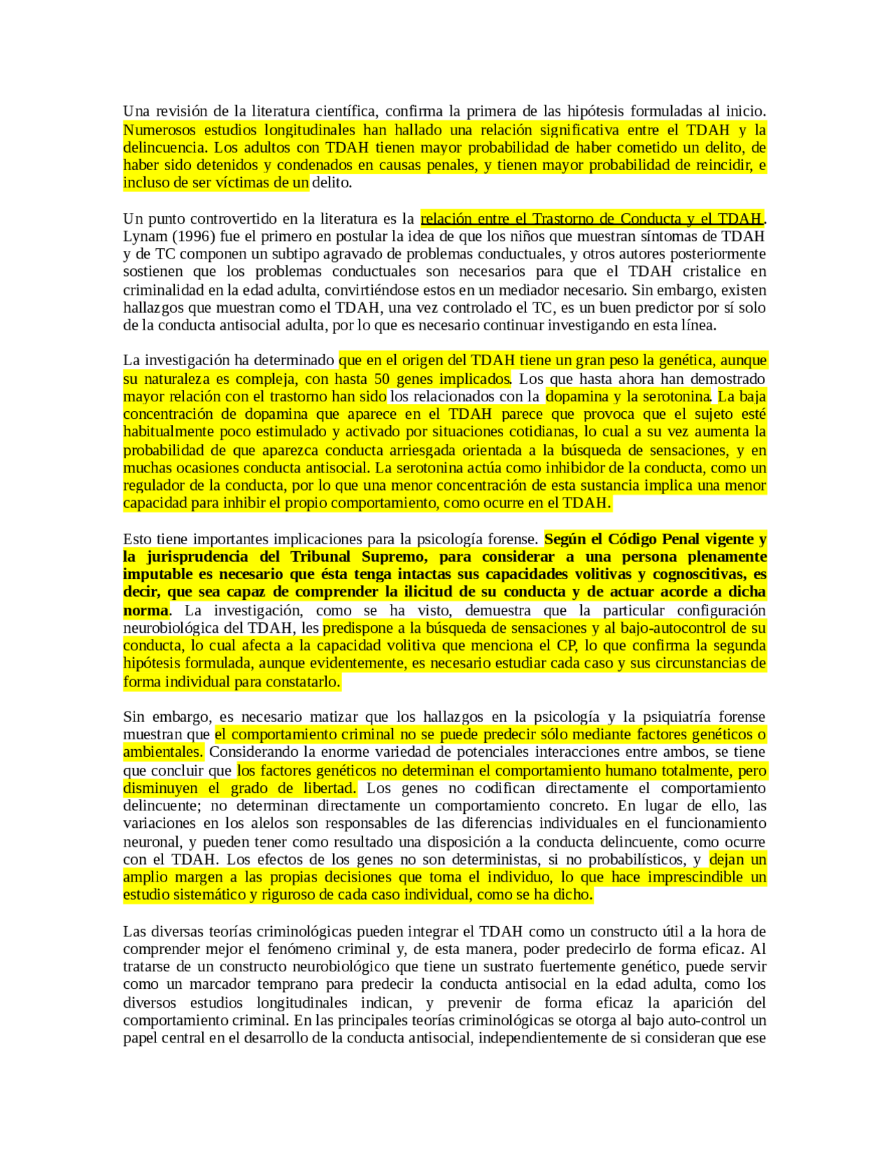 Material complementario | Ejercicios de Psicología Clínica - Docsity