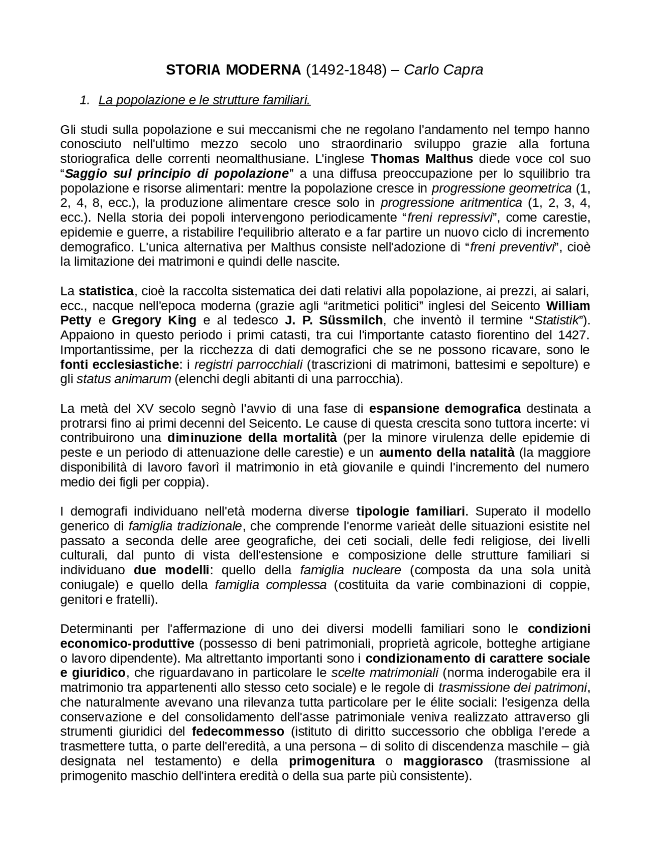 Storia Moderna Carlo Capra Docsity