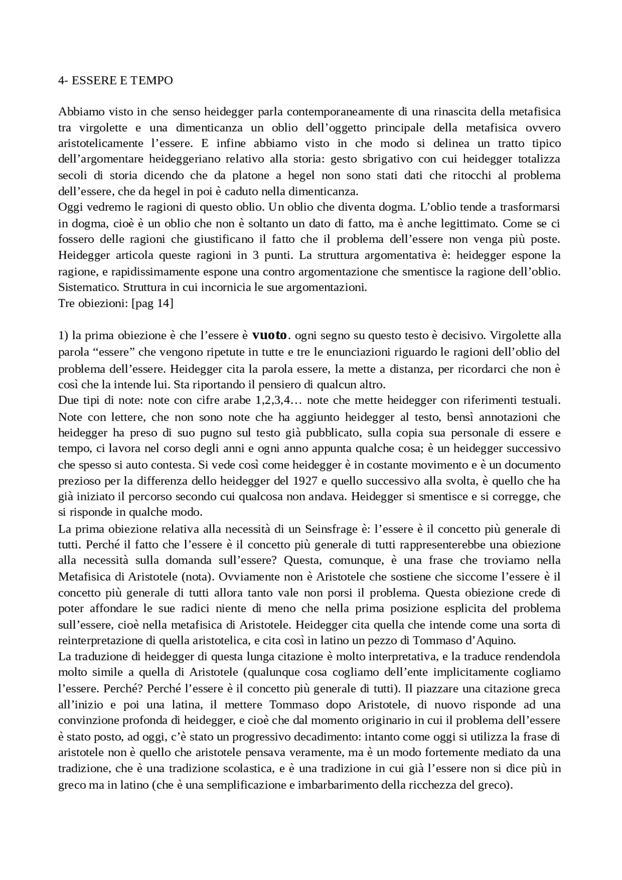 Lezione 4 Essere E Tempo Docsity