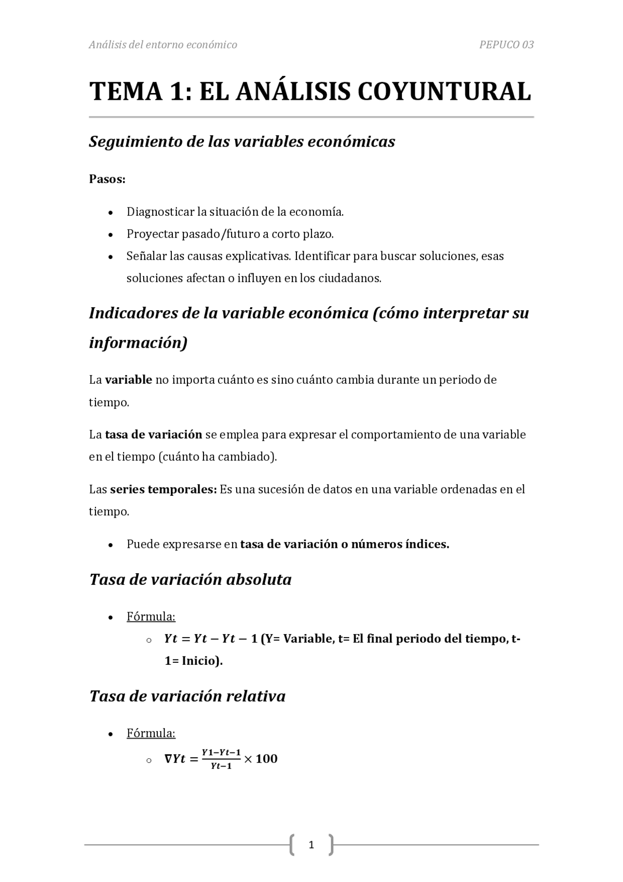 Análisis Del Entorno Económico Apuntes Docsity