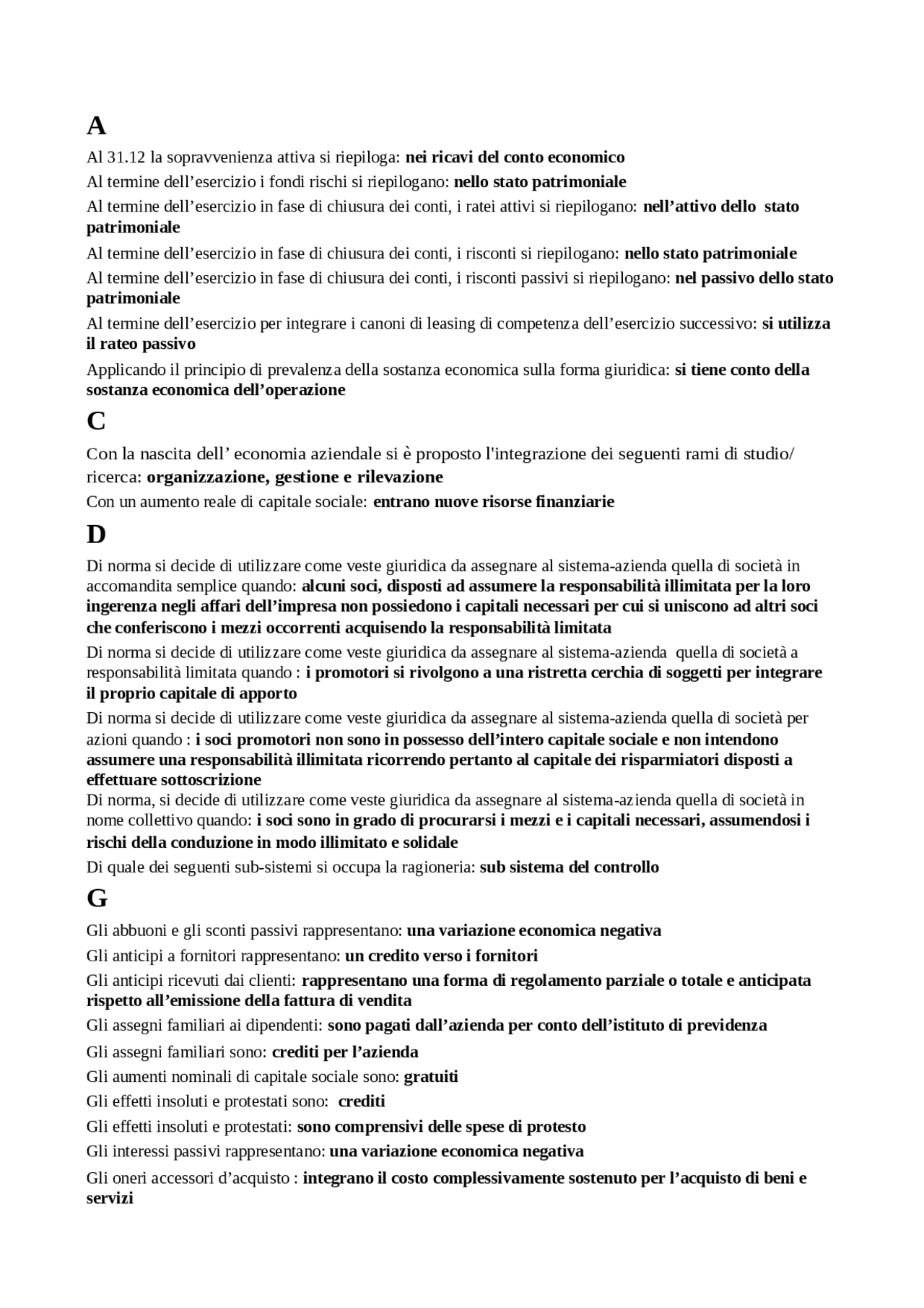 Metodologie E Determinazioni Quantitative Dazienda Docsity