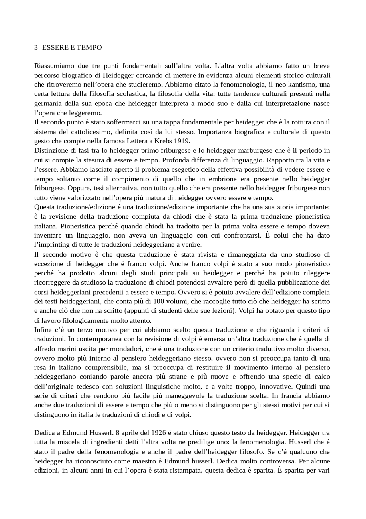 Lezione 3 Essere E Tempo Docsity