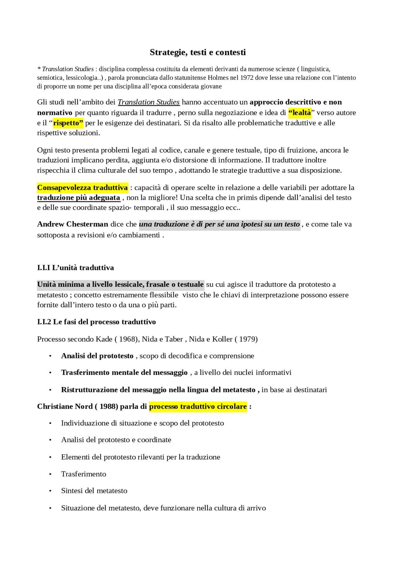 Strategie Testi E Contesti Docsity