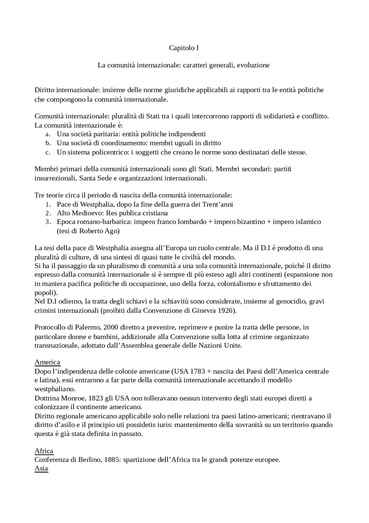 Schemi Diritto Internazionale Docsity