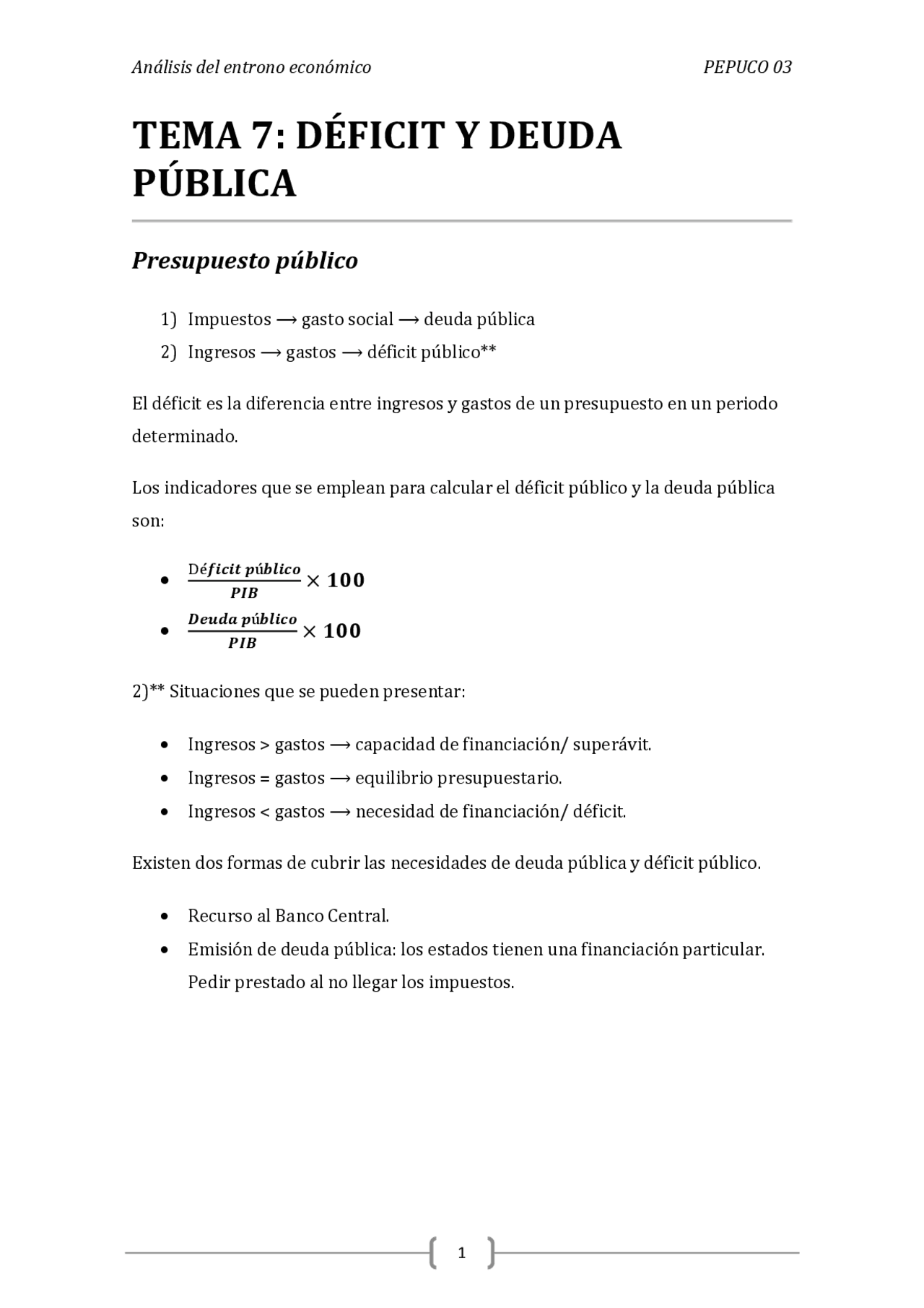 Análisis Del Entorno Económico Apuntes Docsity