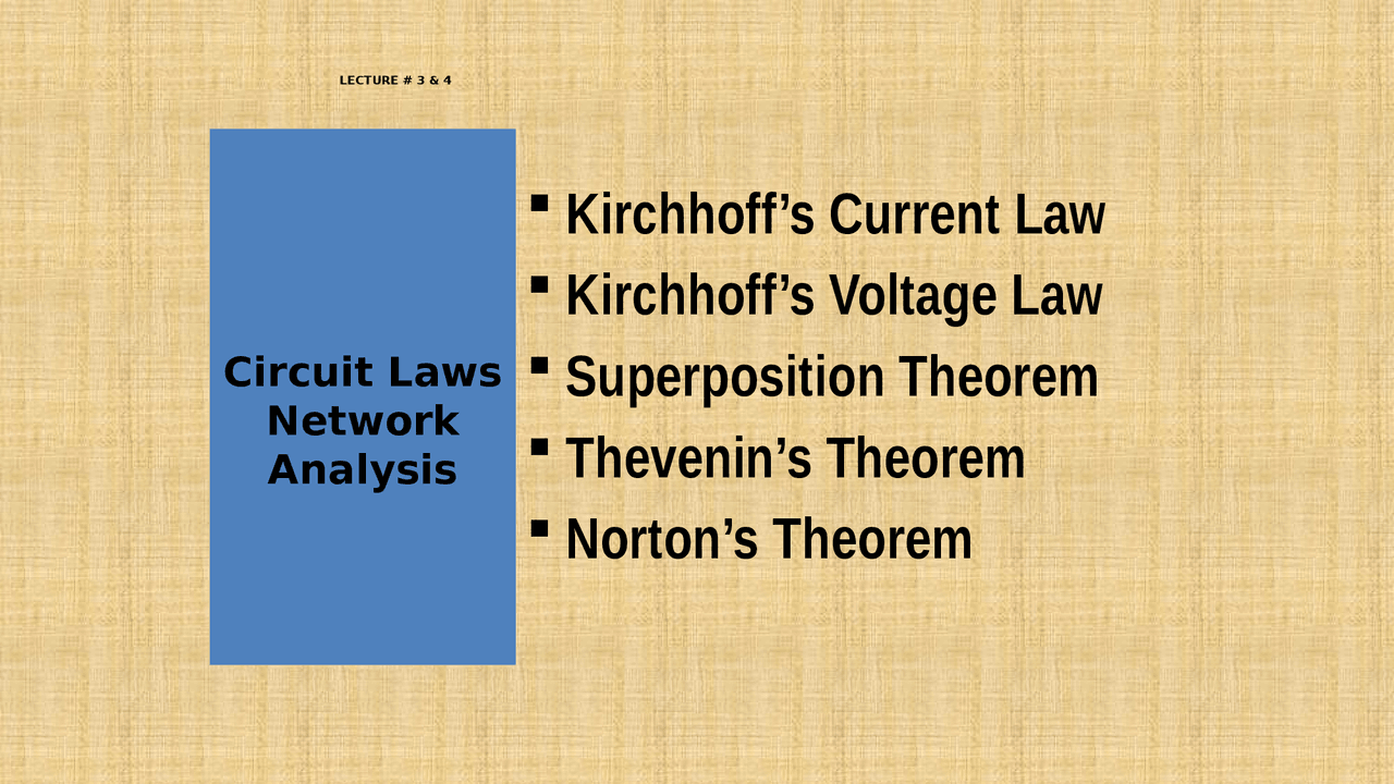 Network Analysis And Basics In Electricity Docsity