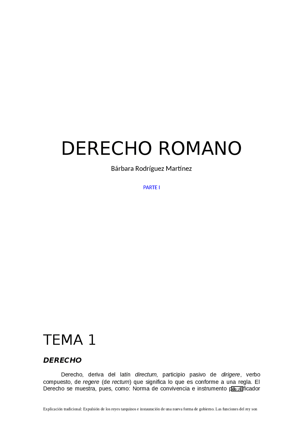 Derecho Romano Primer Cuatri Apuntes De Derecho Romano Docsity