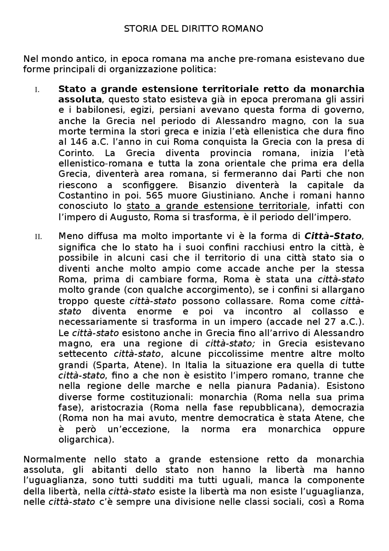 Storia Del Diritto Romano Docsity